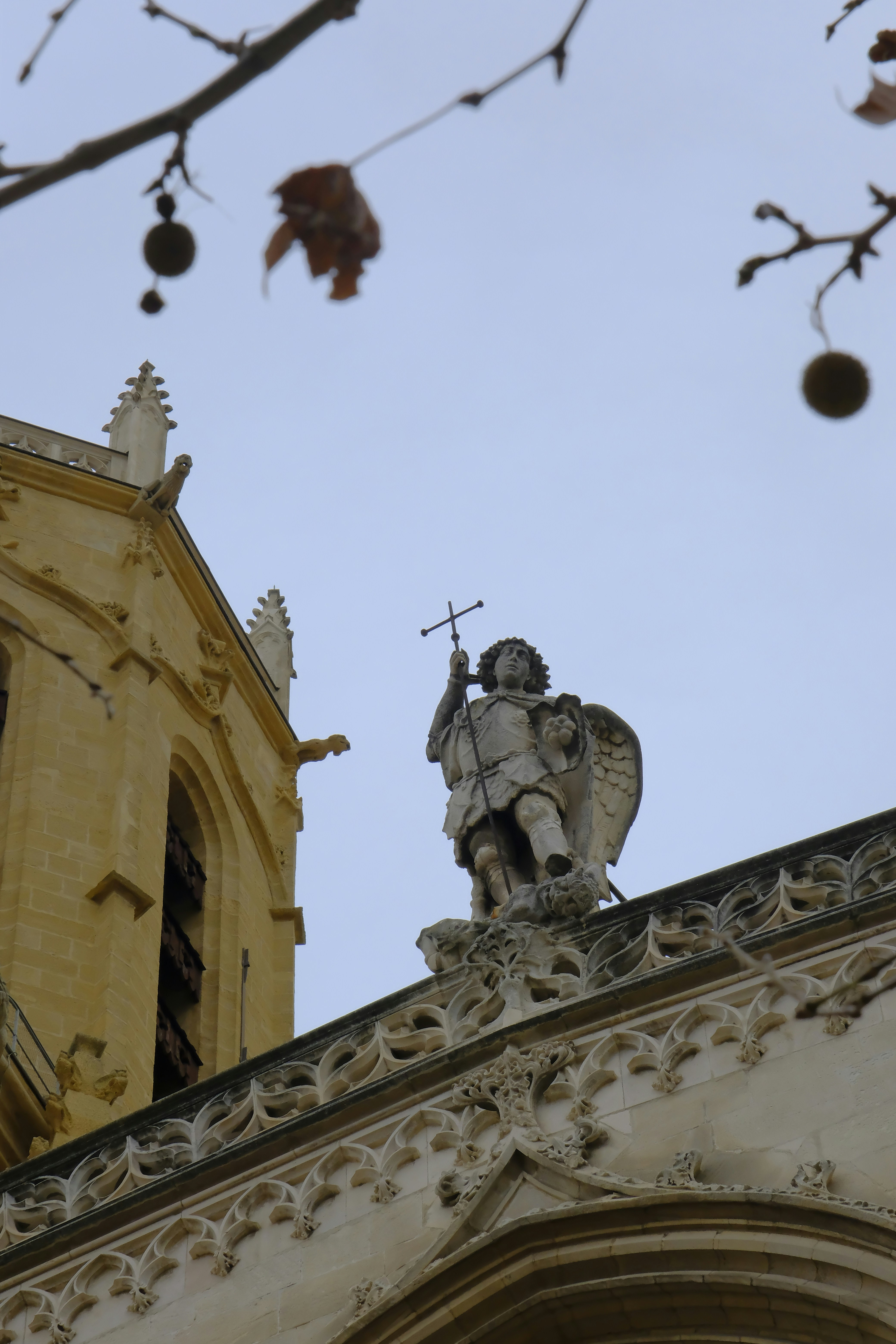 Angelic Guardian on a Gothic Roof
