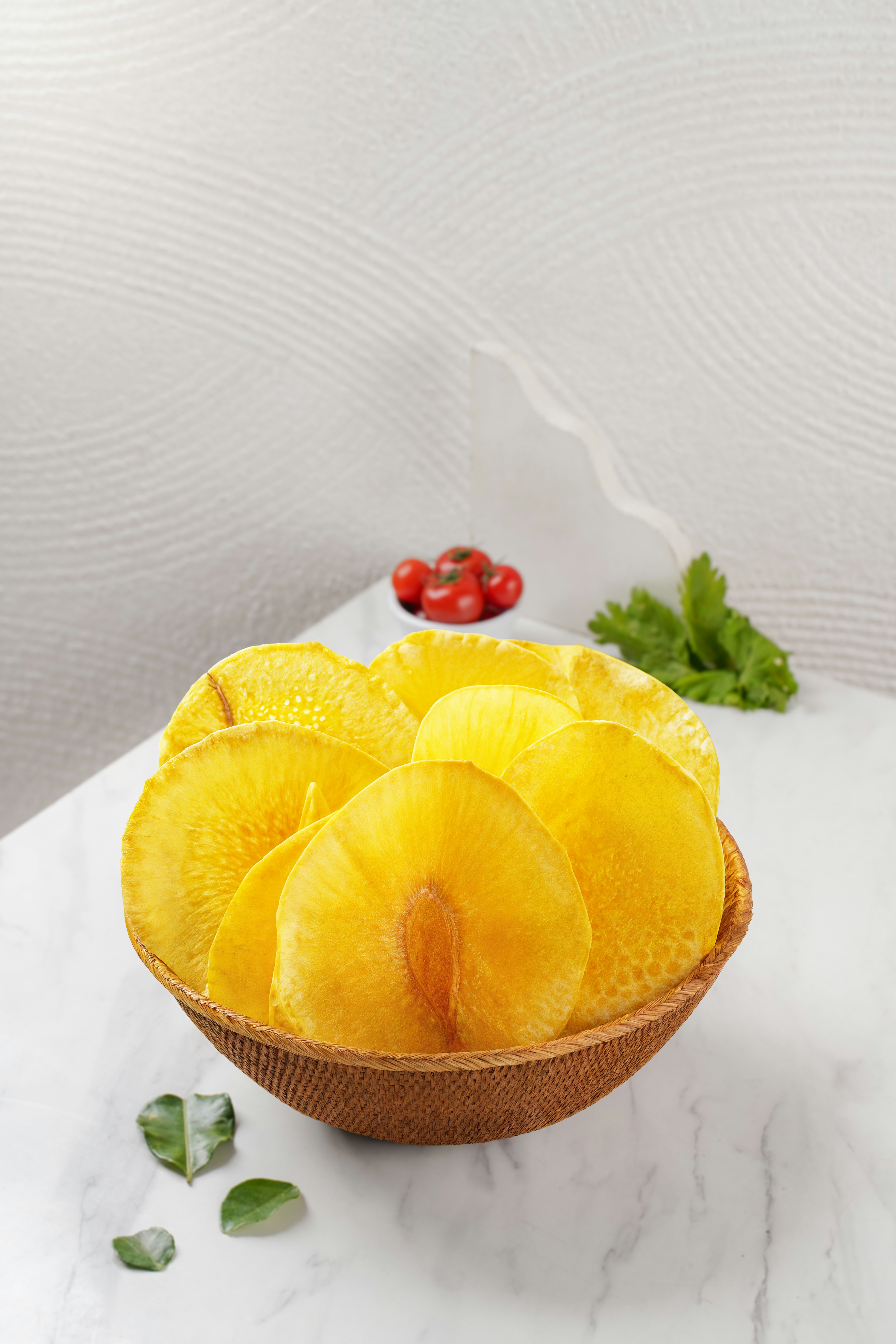 Citrus Corner: Golden Slices in a Woven Bowl