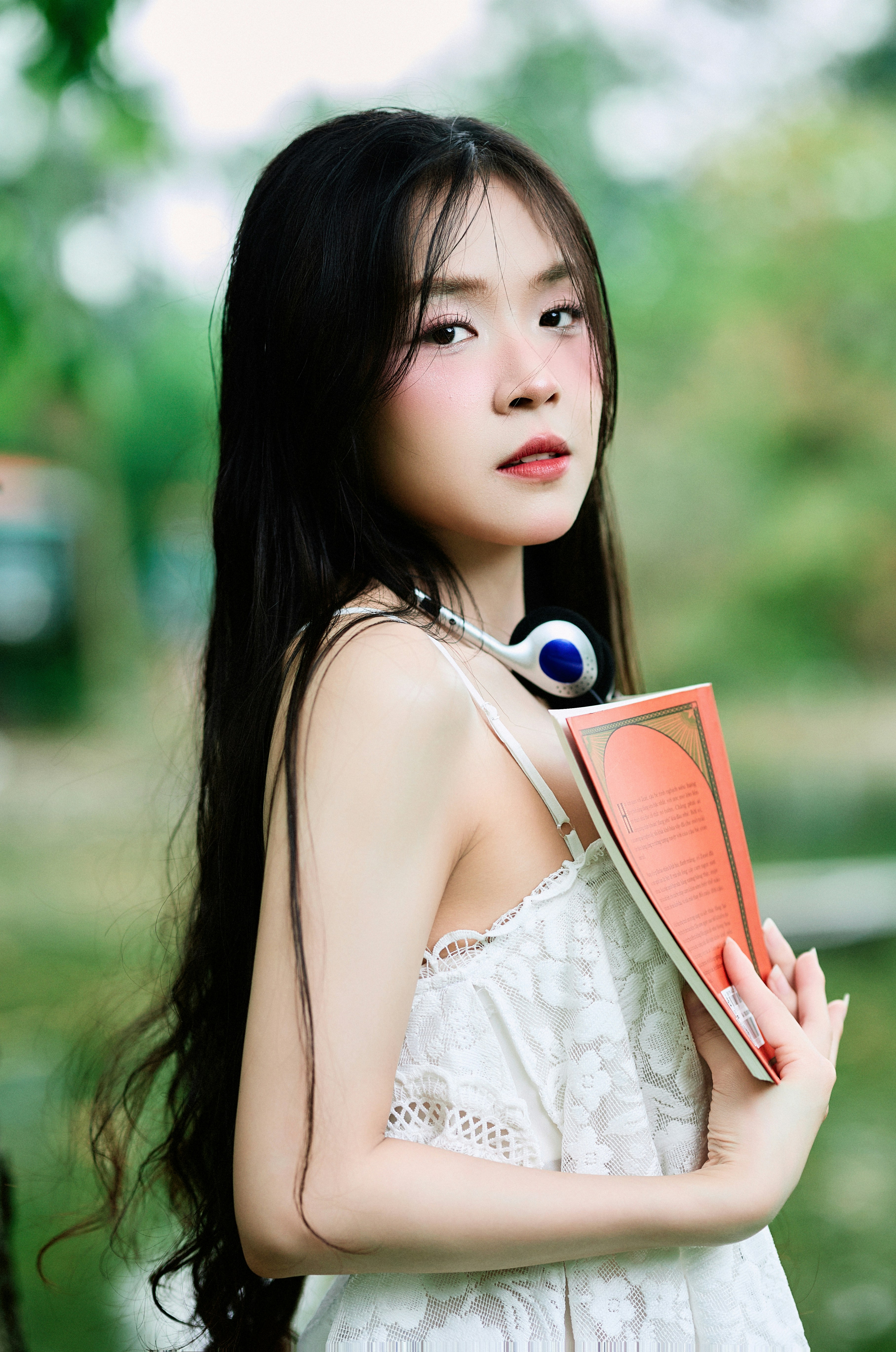 Portrait in Soft Focus: A Youthful Moment by the Riverside