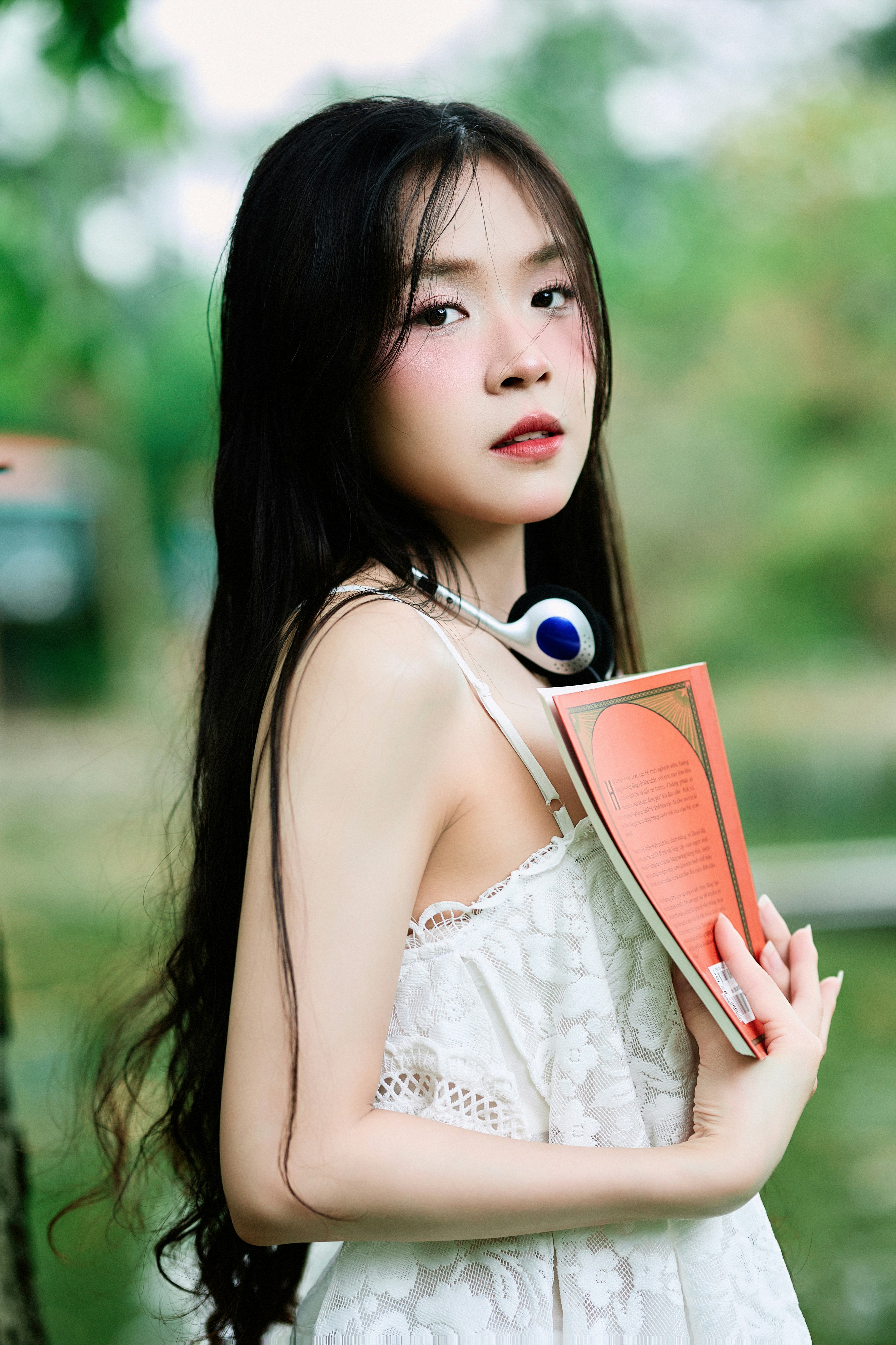 Soft Light, Strong Gaze: Portrait in a Garden Veranda