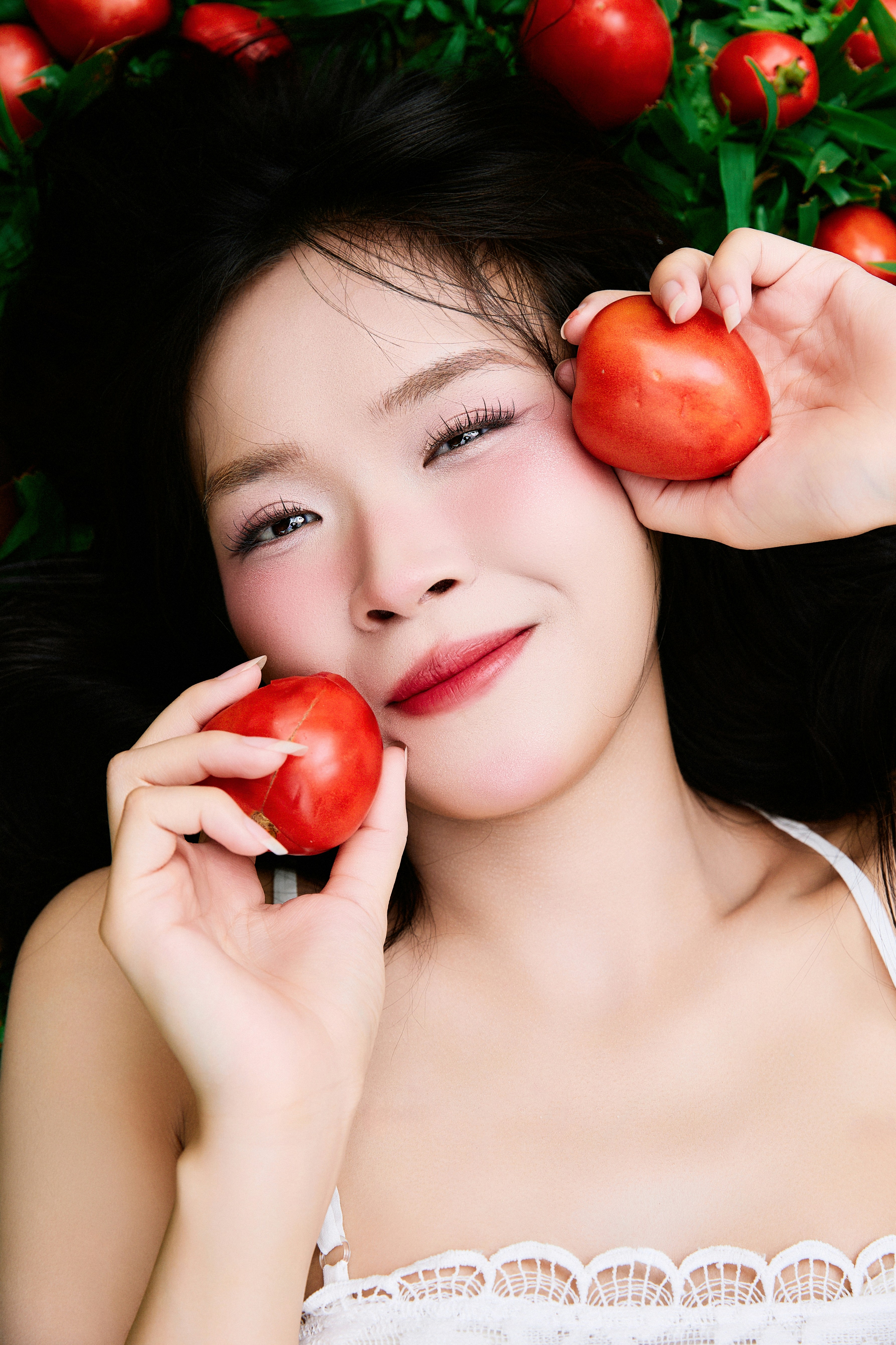 Soft Tomato Dream: A Portrait of Gentle Joy