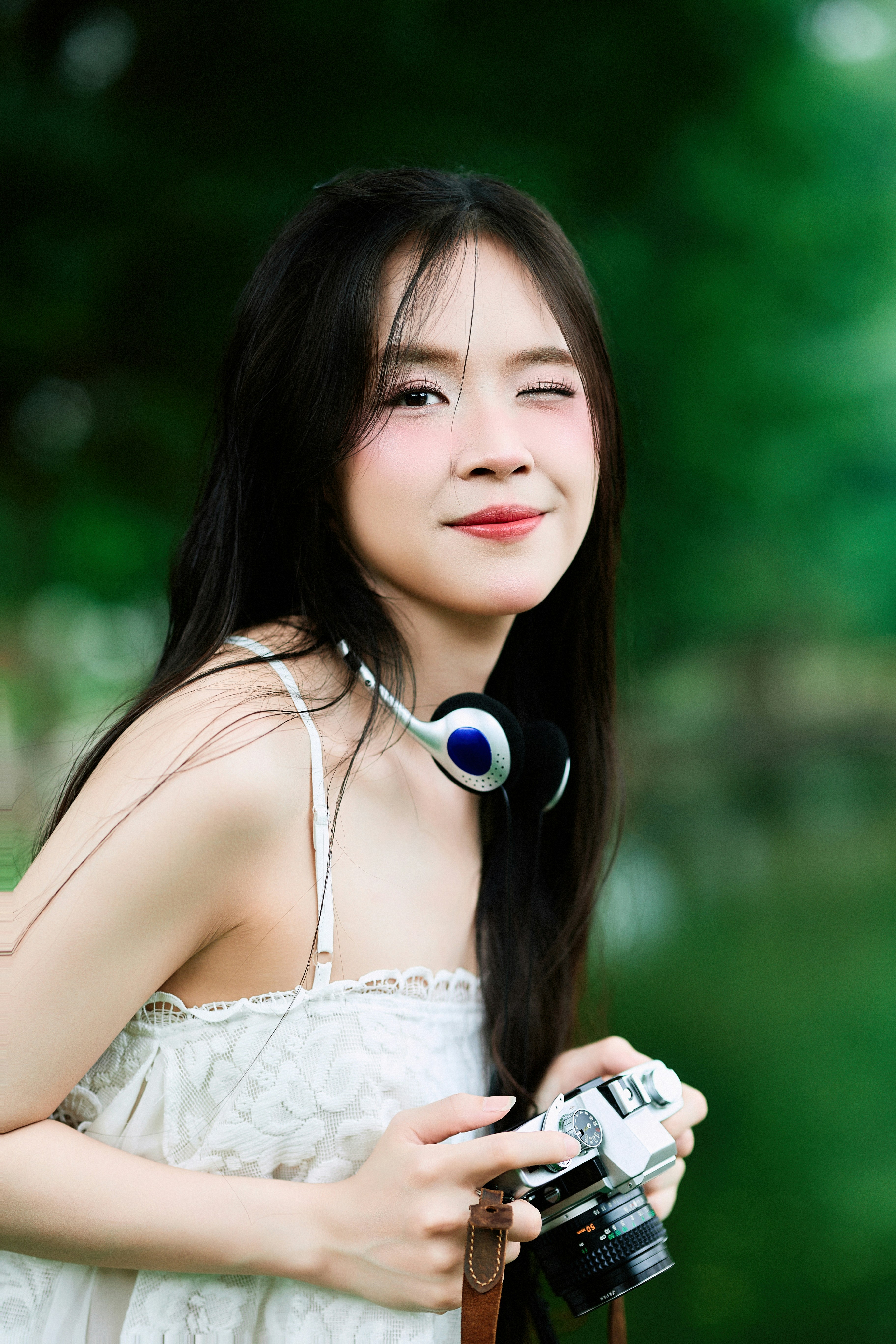 Wink by the Lake: A Portrait in Soft Focus