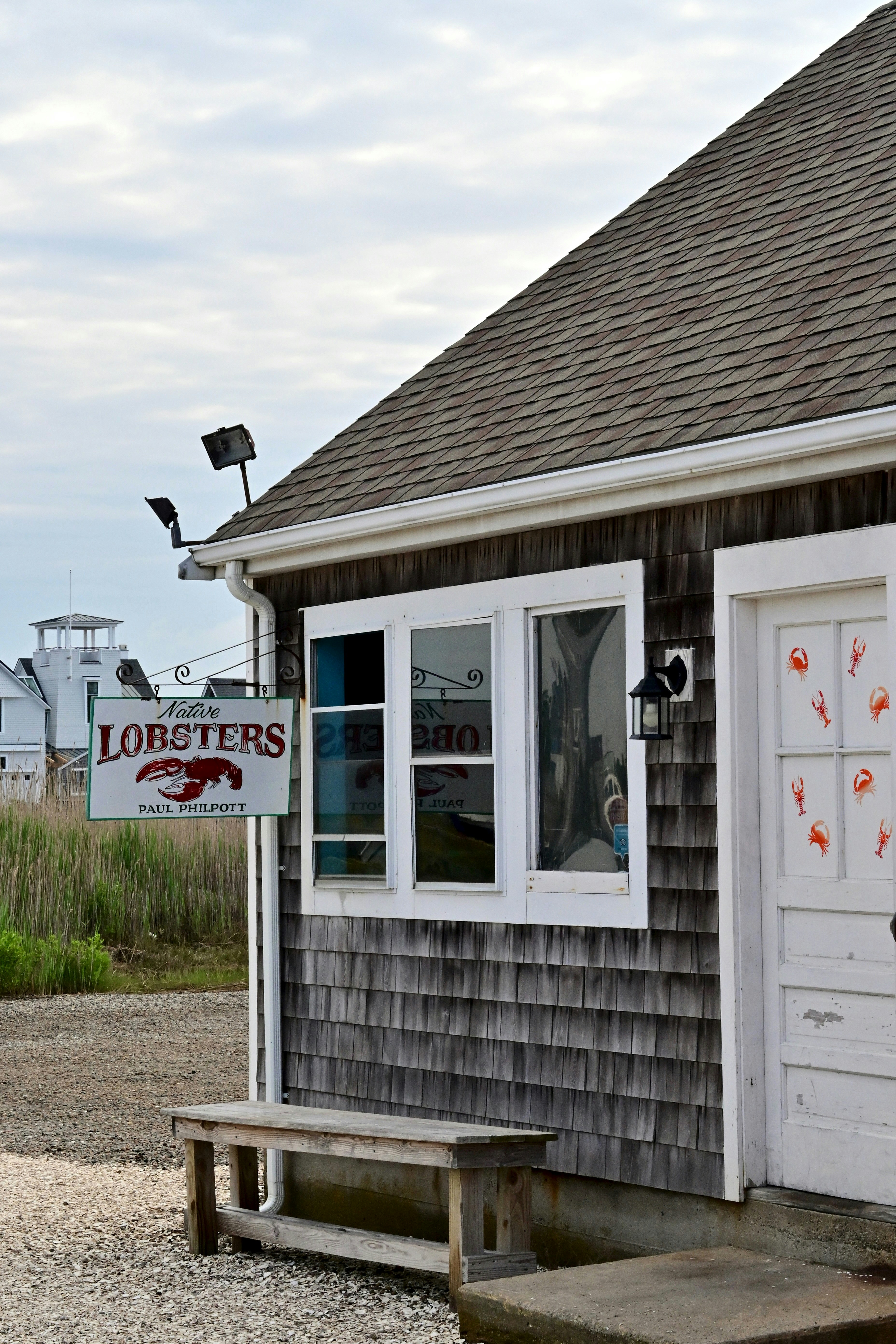 Lobster Signage by the Weathered Dune Shack