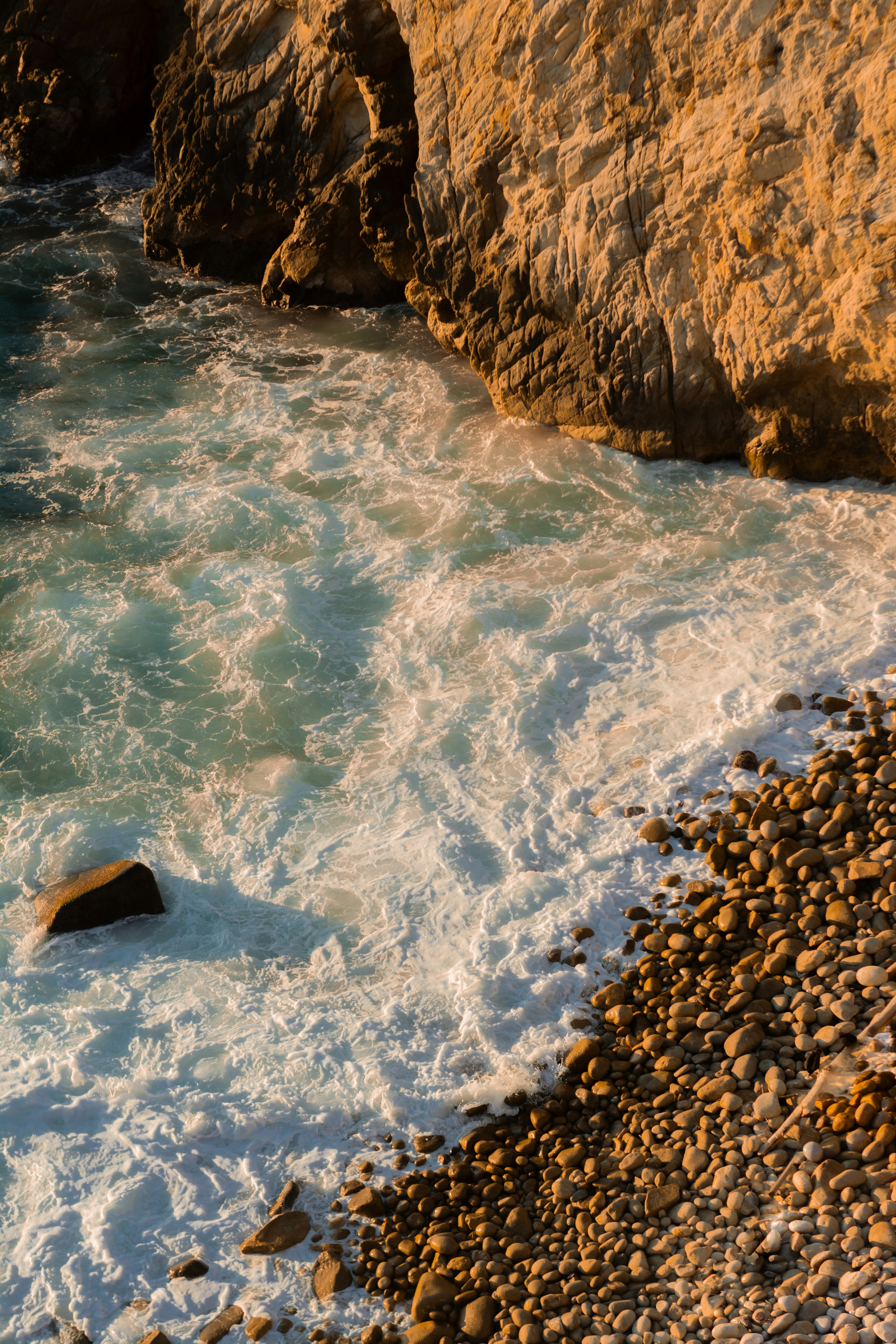 Azure Crest on a Pebble Shore