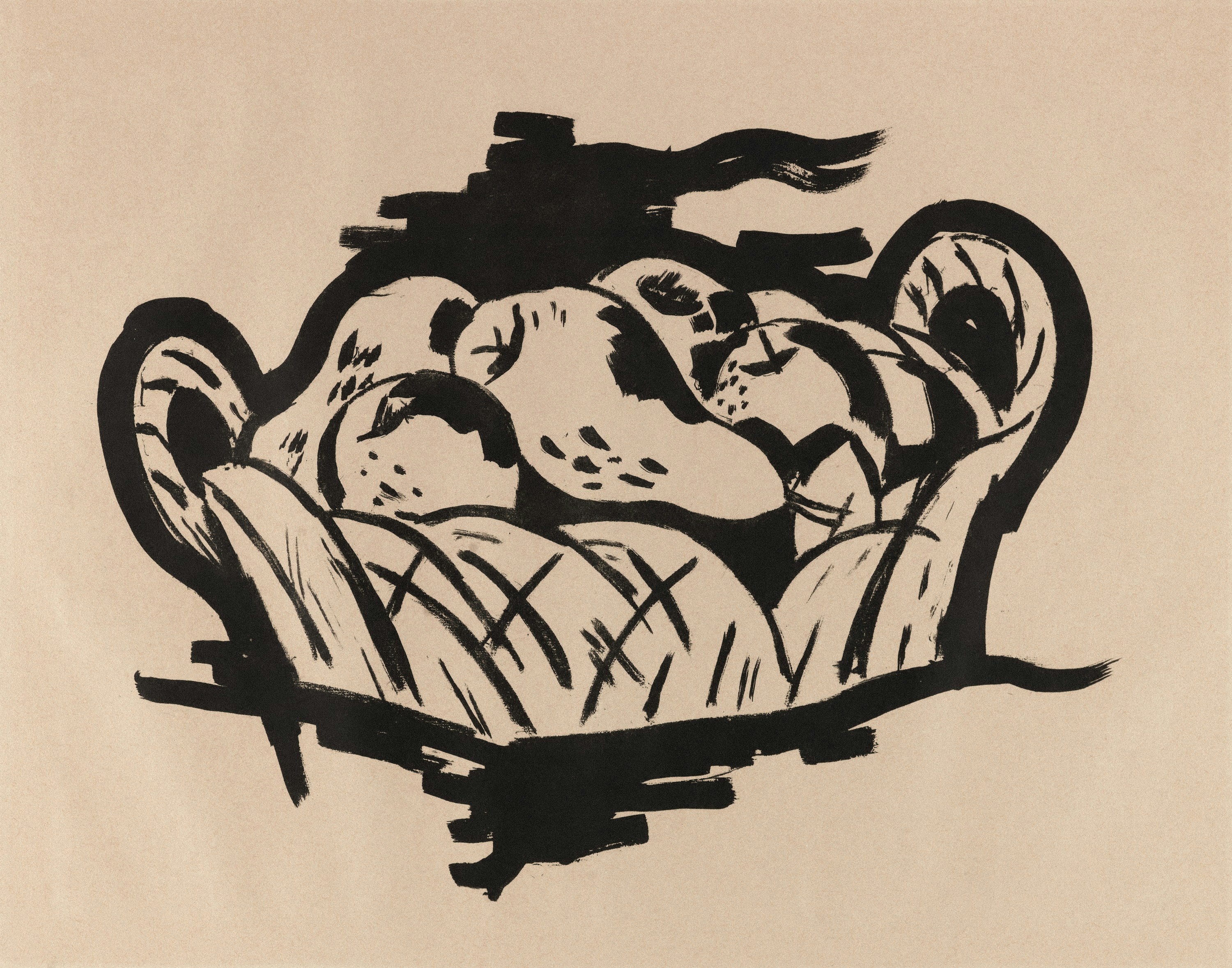 Marsden Hartley, Pear in Basket, 1923, lithograph, 19 1/2 x 25 1/2 in. (49.5 x 64.8 cm), Smithsonian American Art Museum, Museum purchase, 1965.42