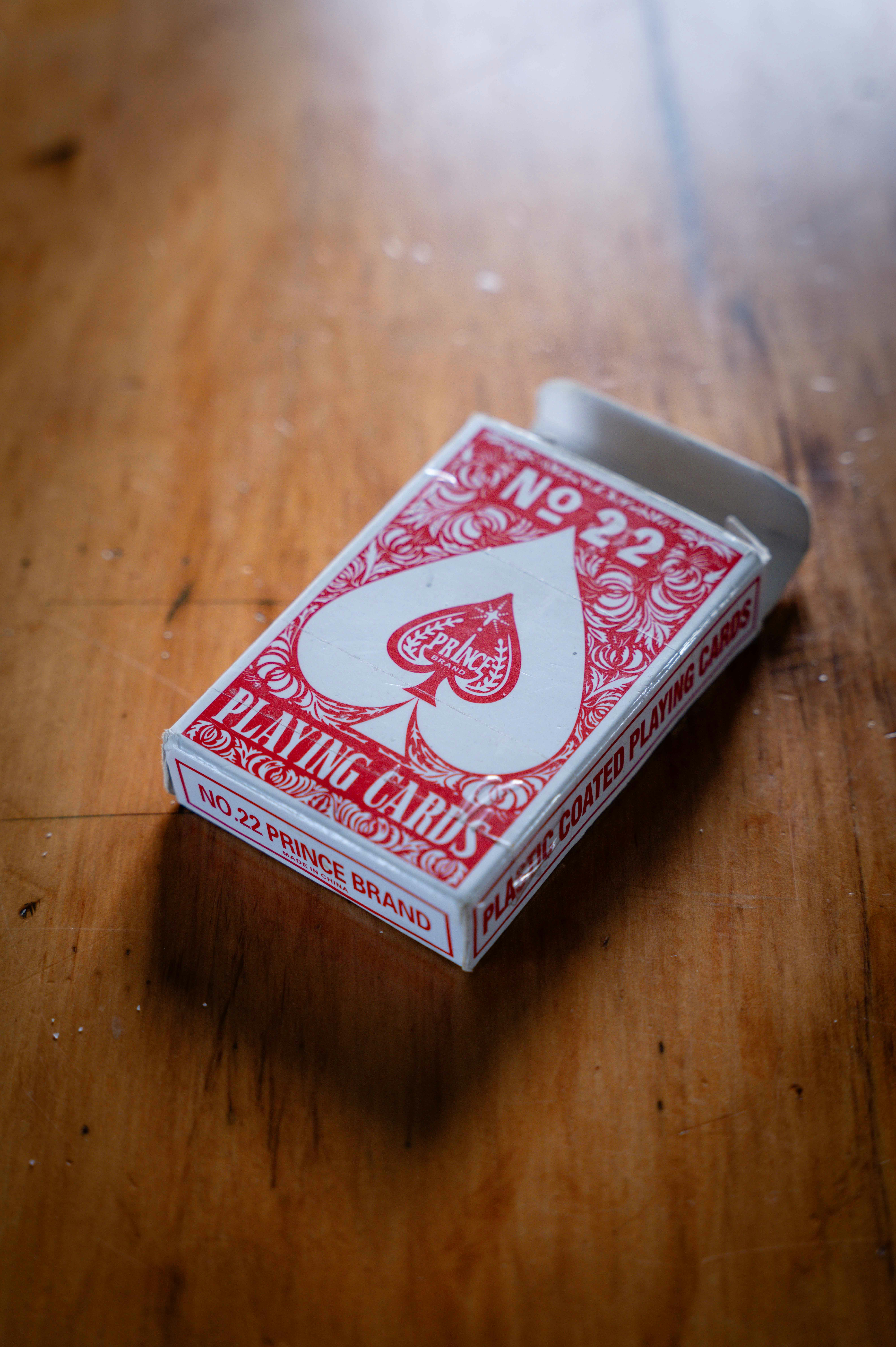 Ace of Spades on a Wooden Stage