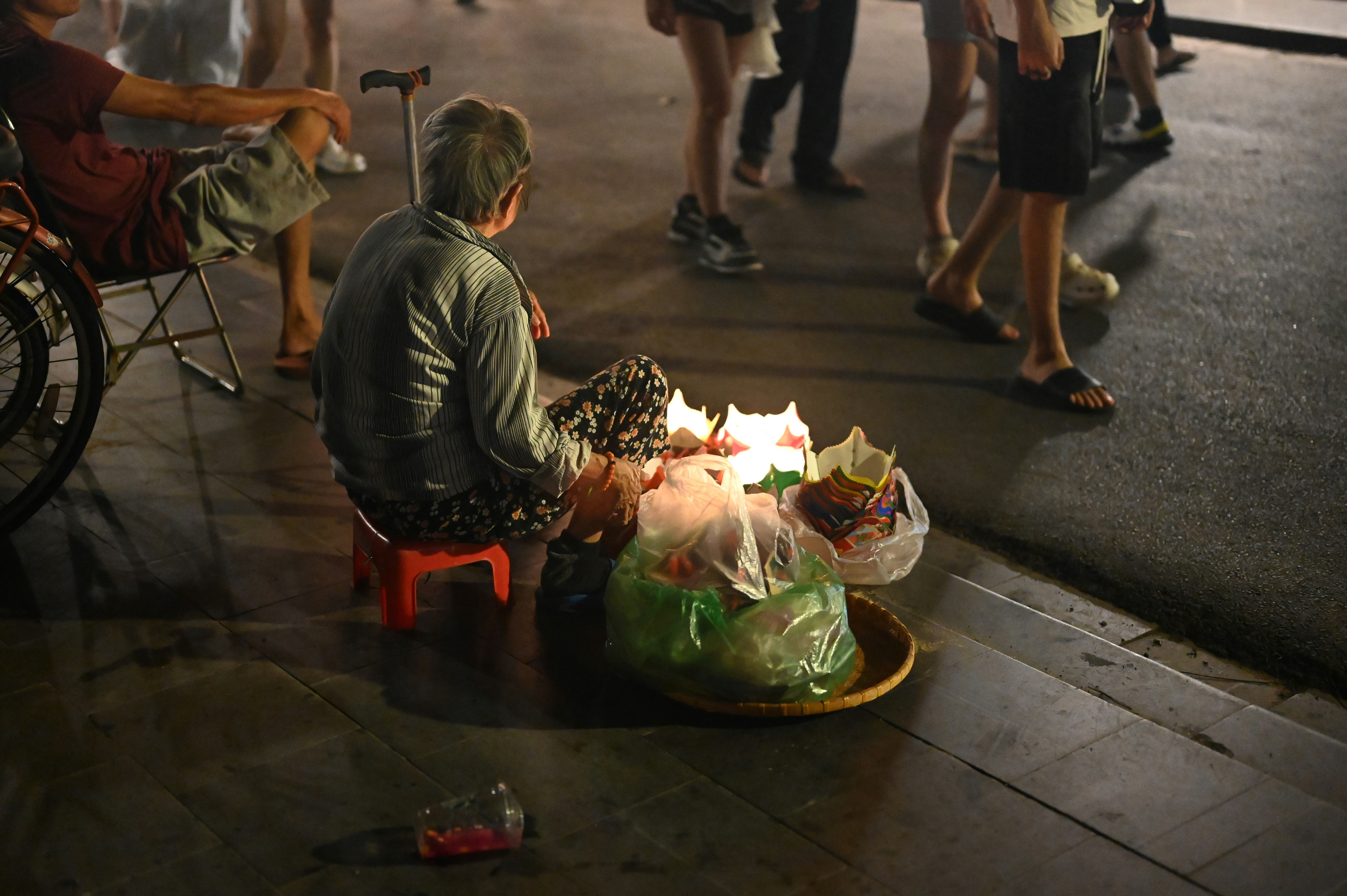Midnight Street Vendor by the Warm Glow