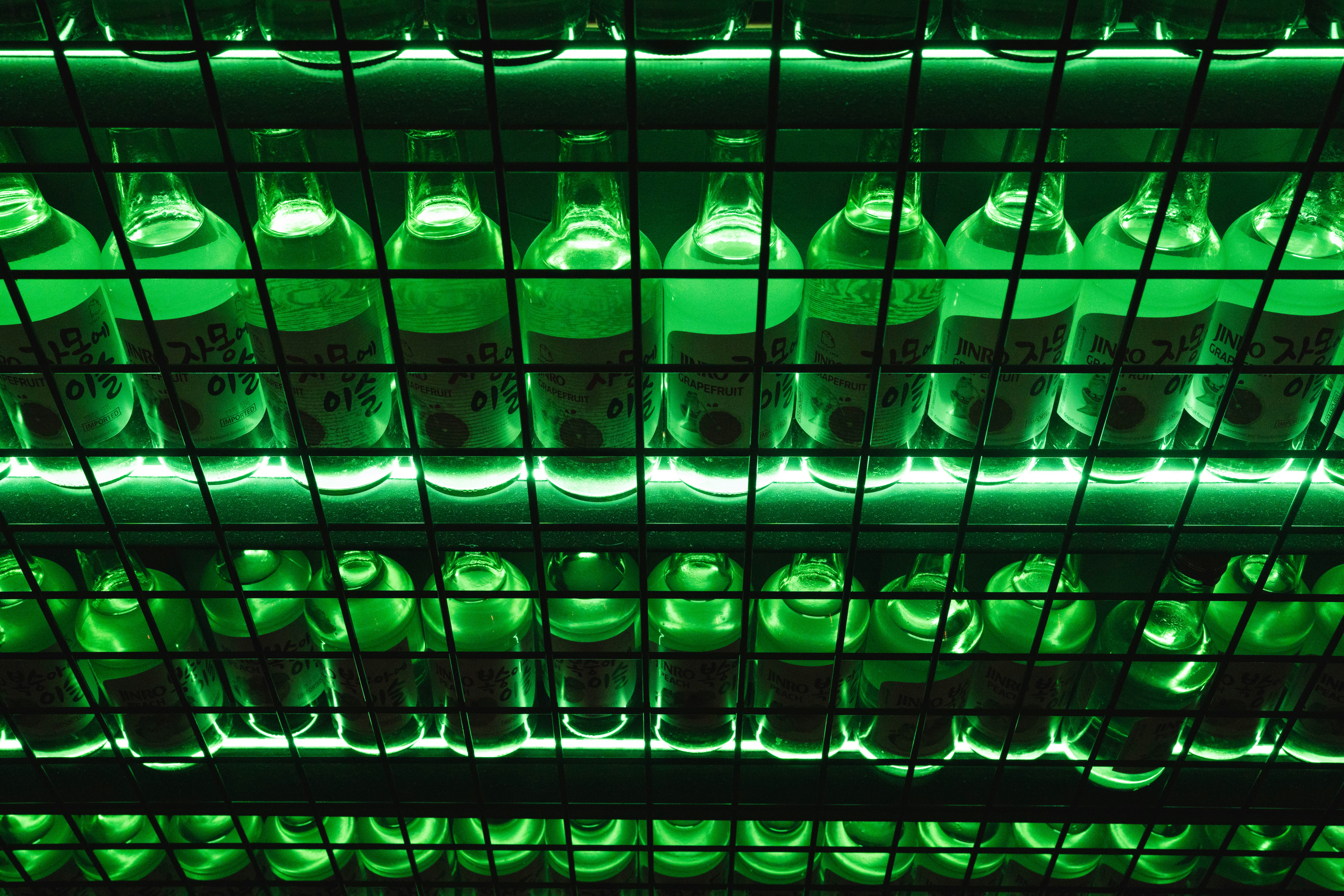 Emerald Grid: Reflections in a Bottled Sea