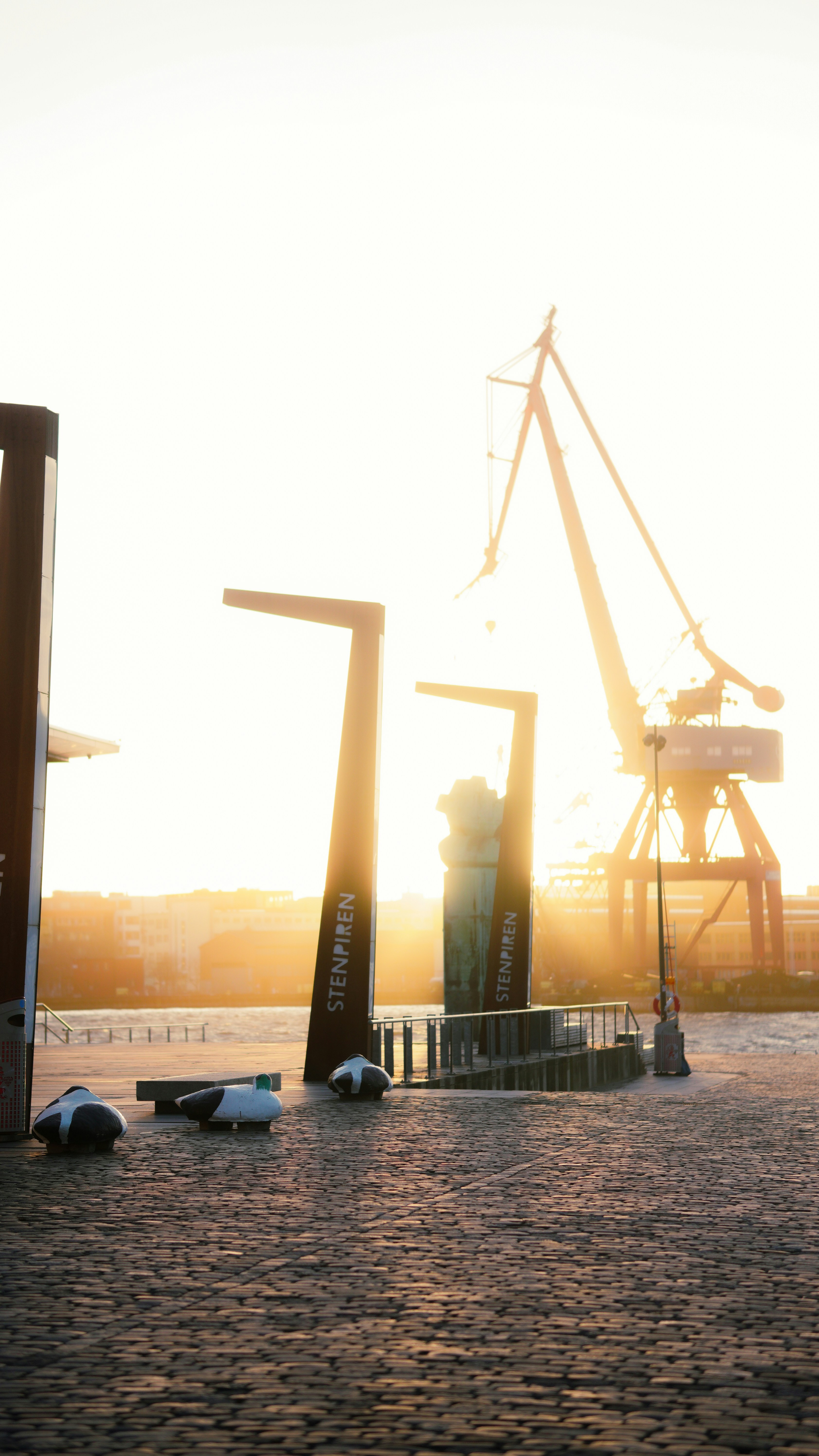 Harbor Silhouette at Golden Hour