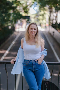 Sunlit Confidence on a Bridge