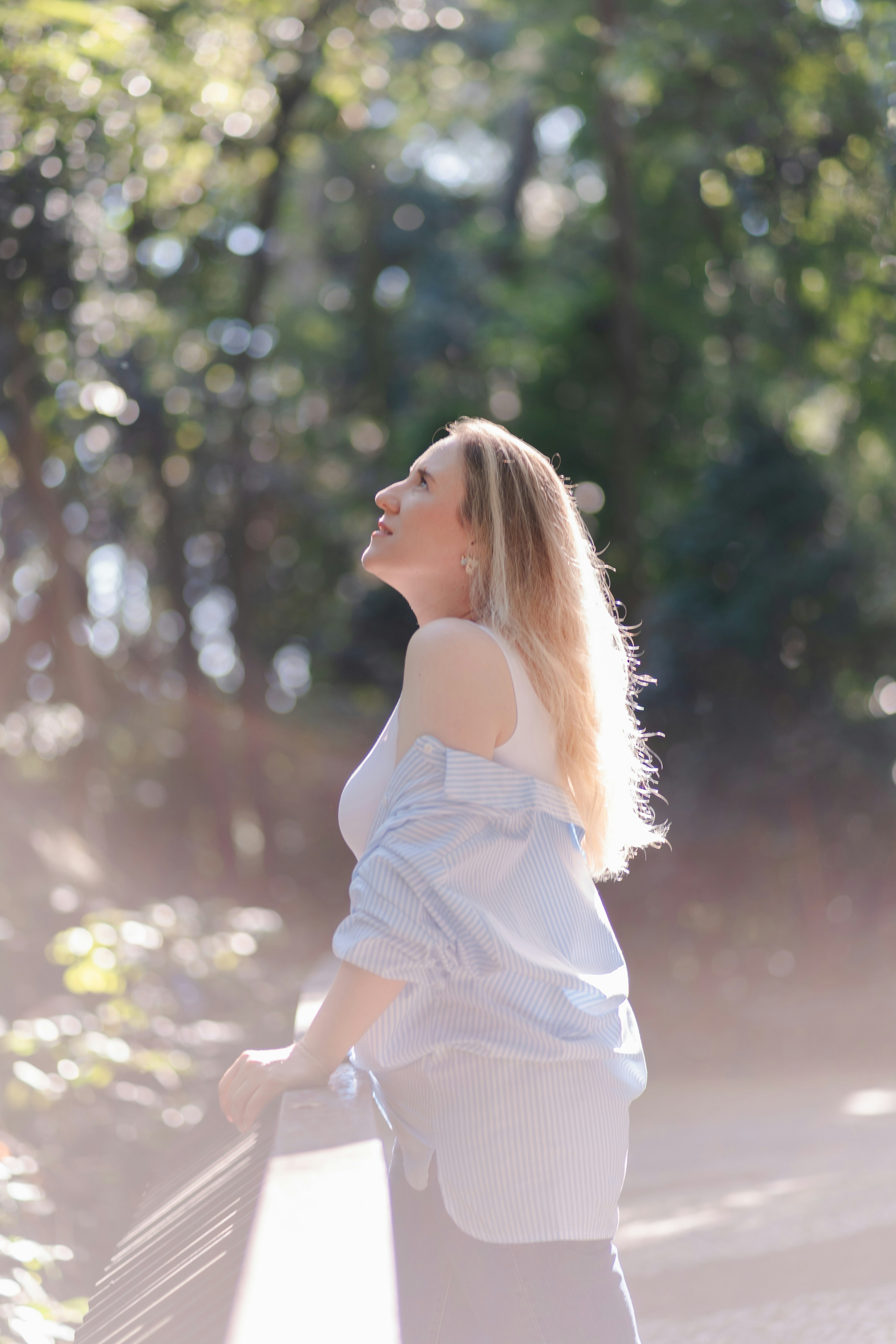 Sunlit Reverie: A Portrait in Soft Focus and Warm Backlight