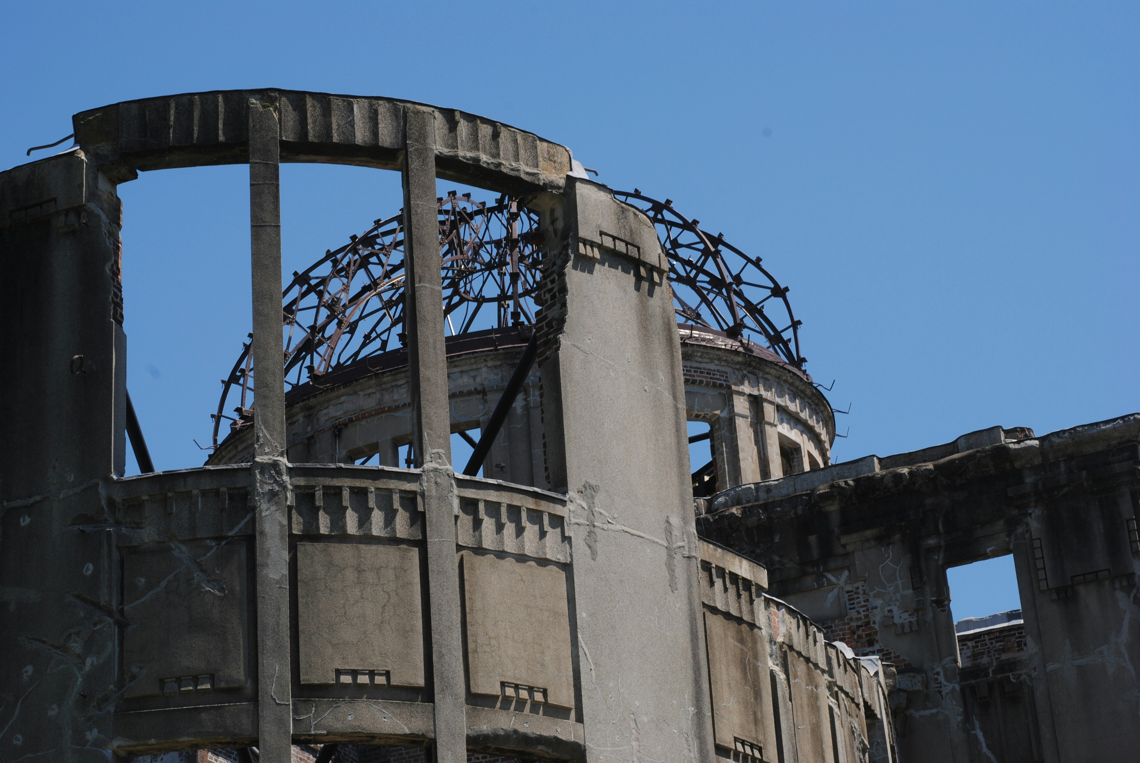 Ruined Dome Silhouette Under Clear Sky