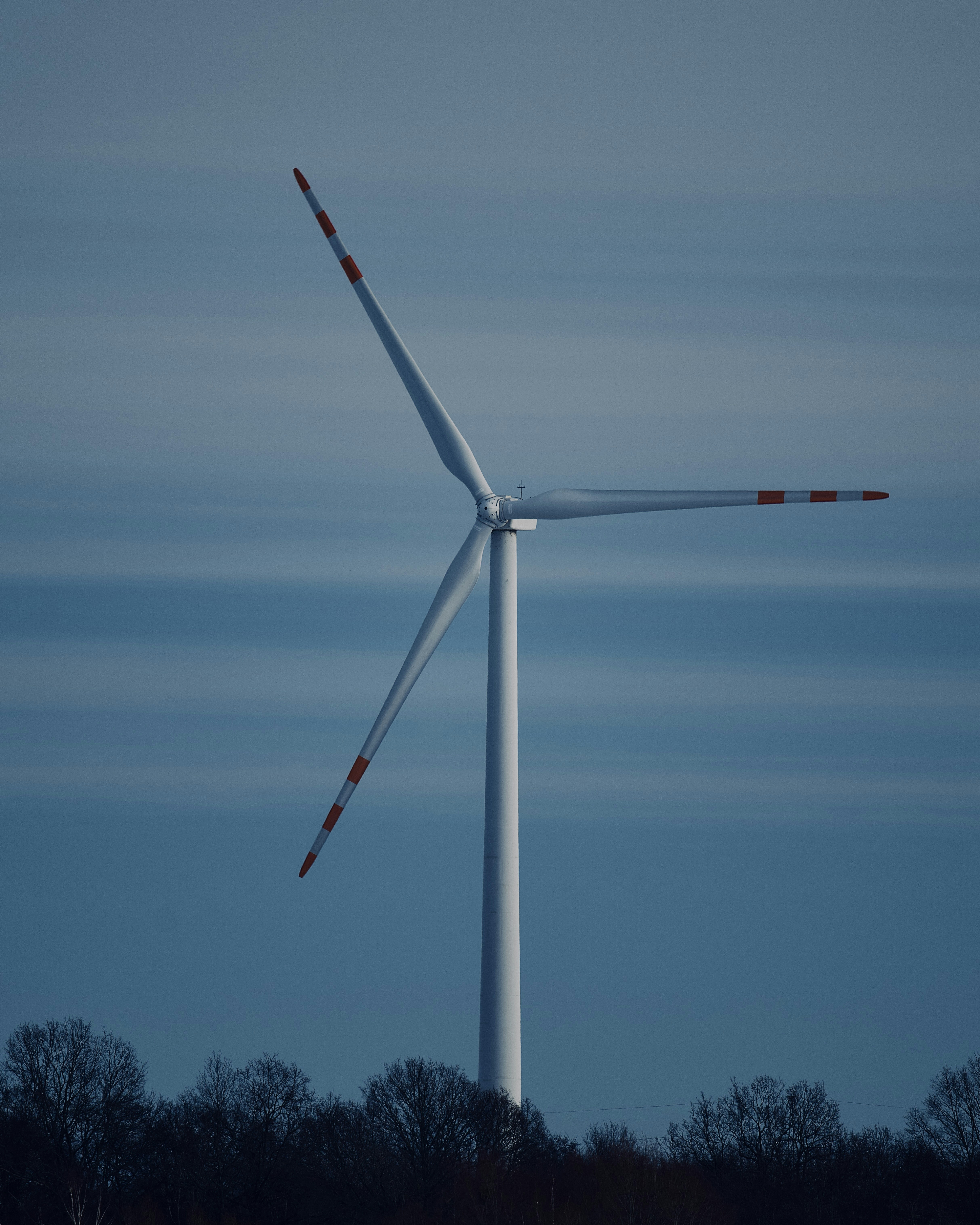 Wind Giant at Dusk: A Wind Turbine Reaching for the Sky