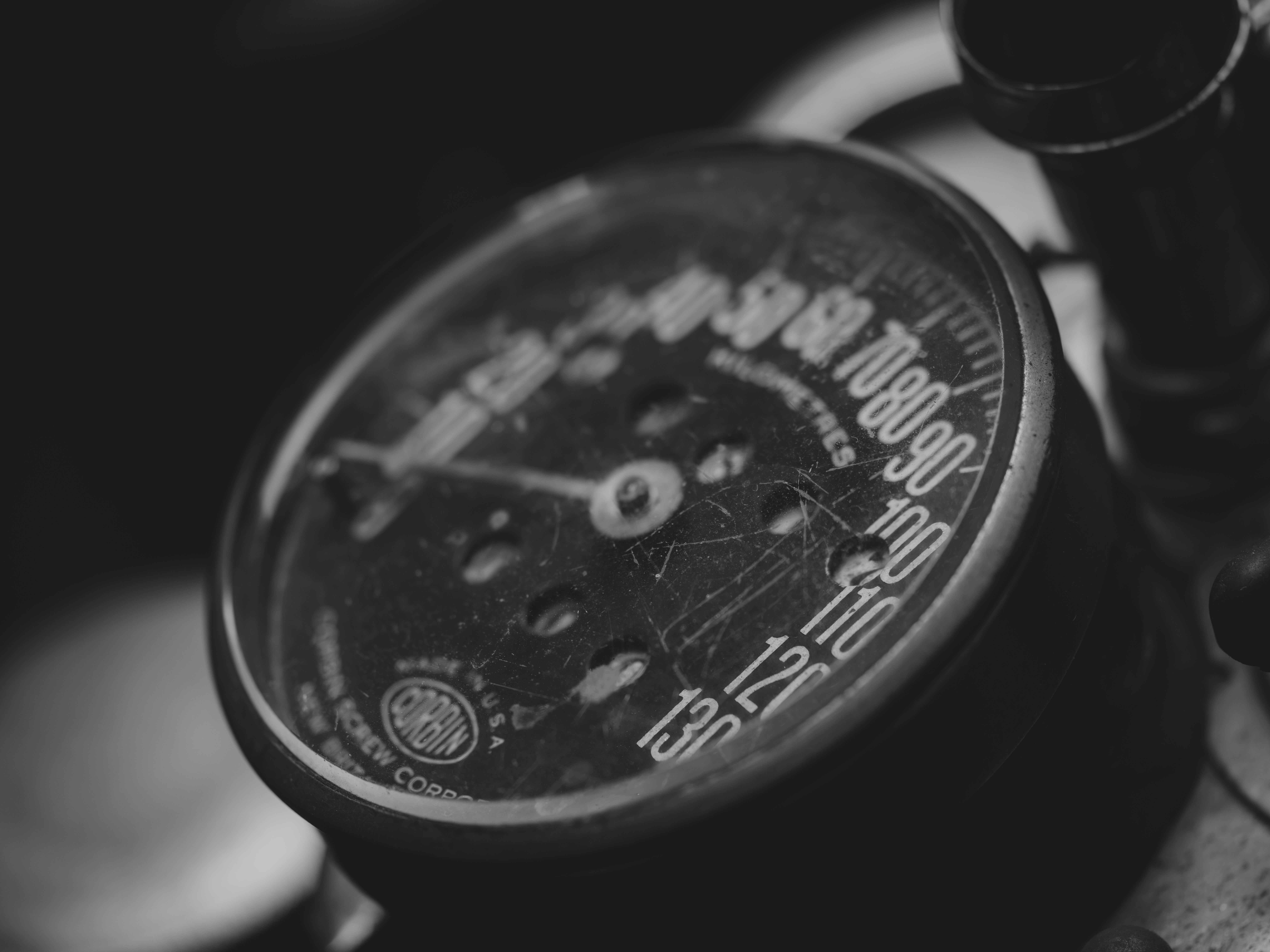 Dialed In: A Close-Up of a Vintage Gauge Under Soft Focus