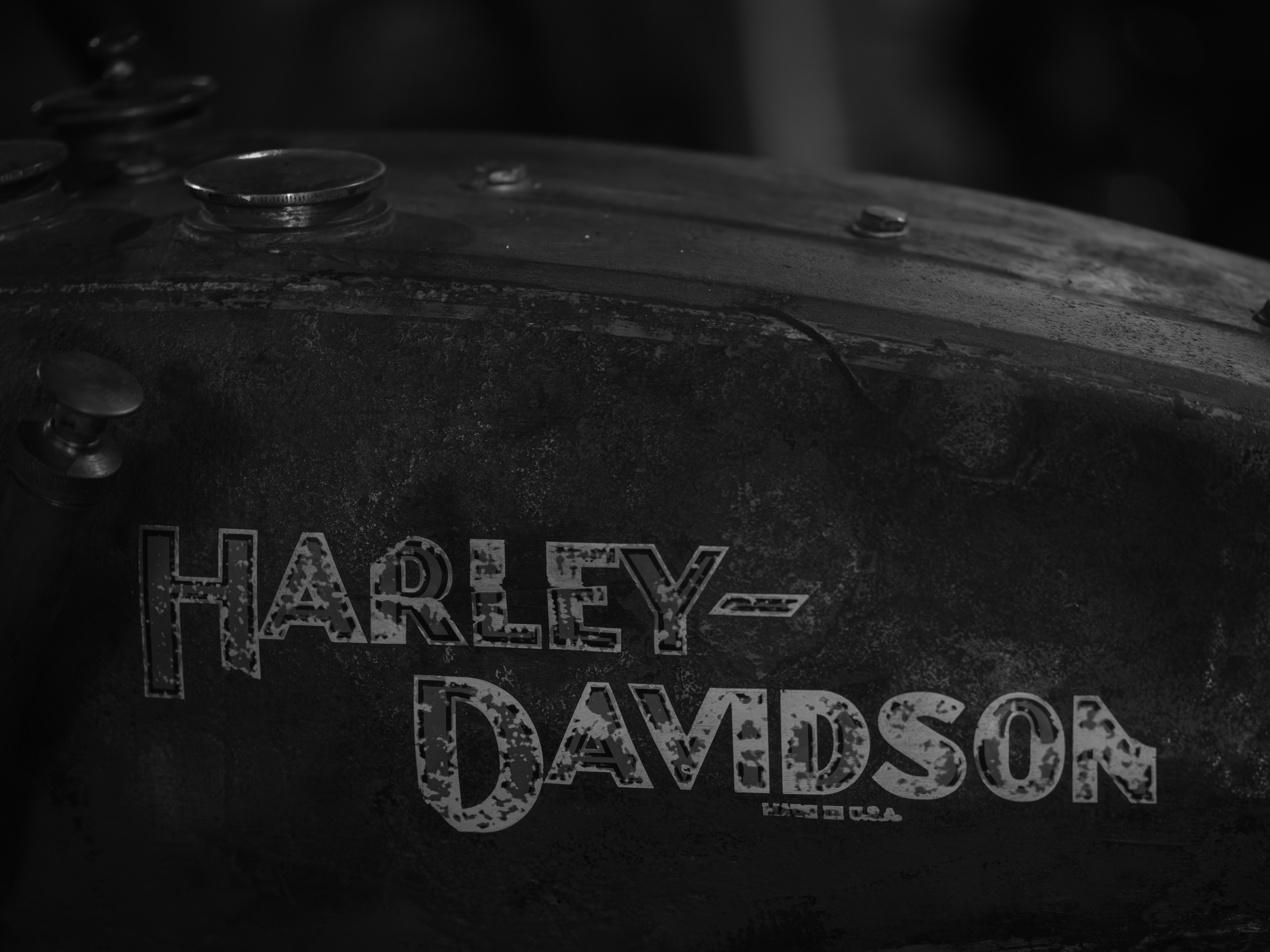 Weathered Harley-Davidson Emblem: A Study in Rust and Legacy