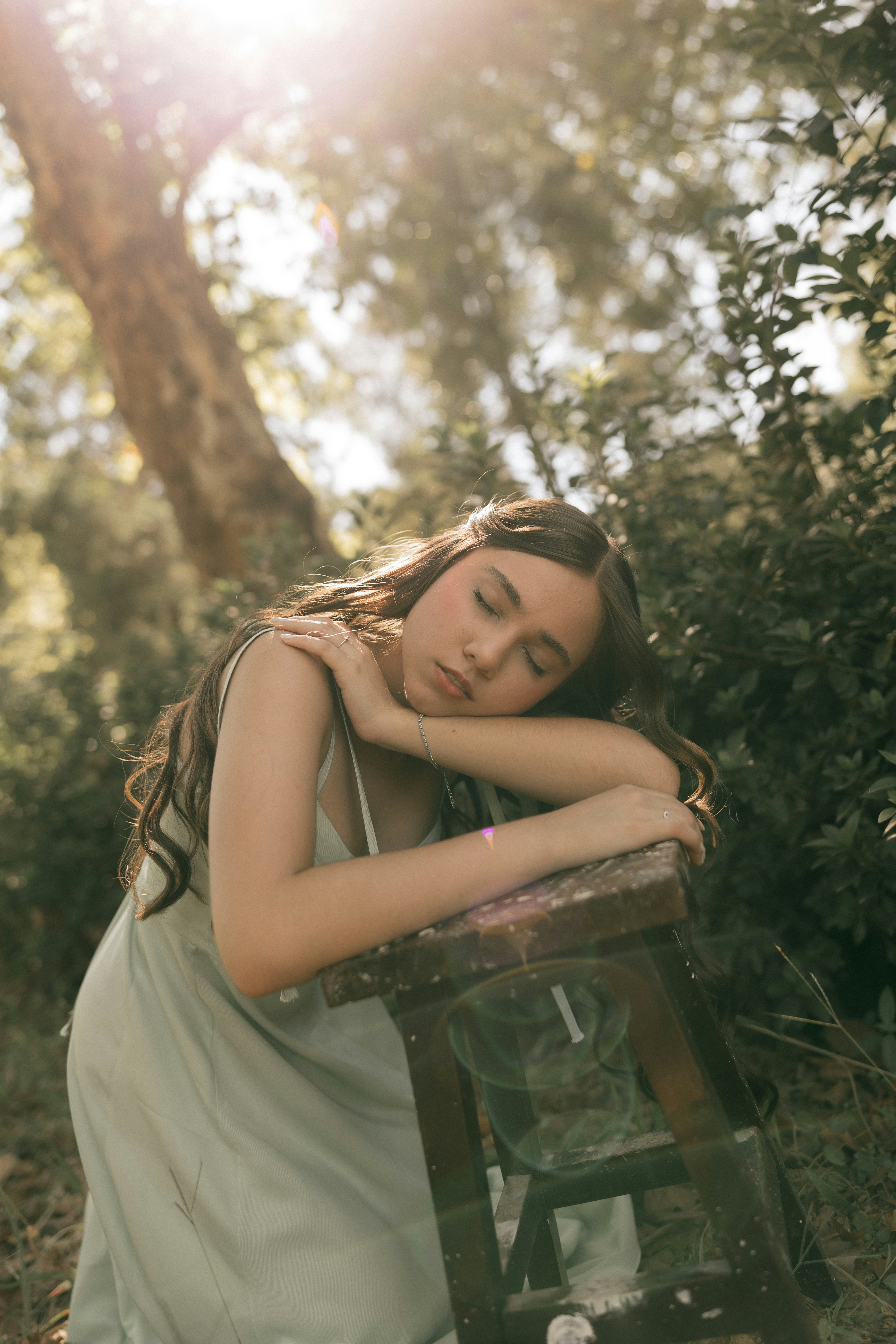 Soft Reverie: A Portrait in Sunset Light