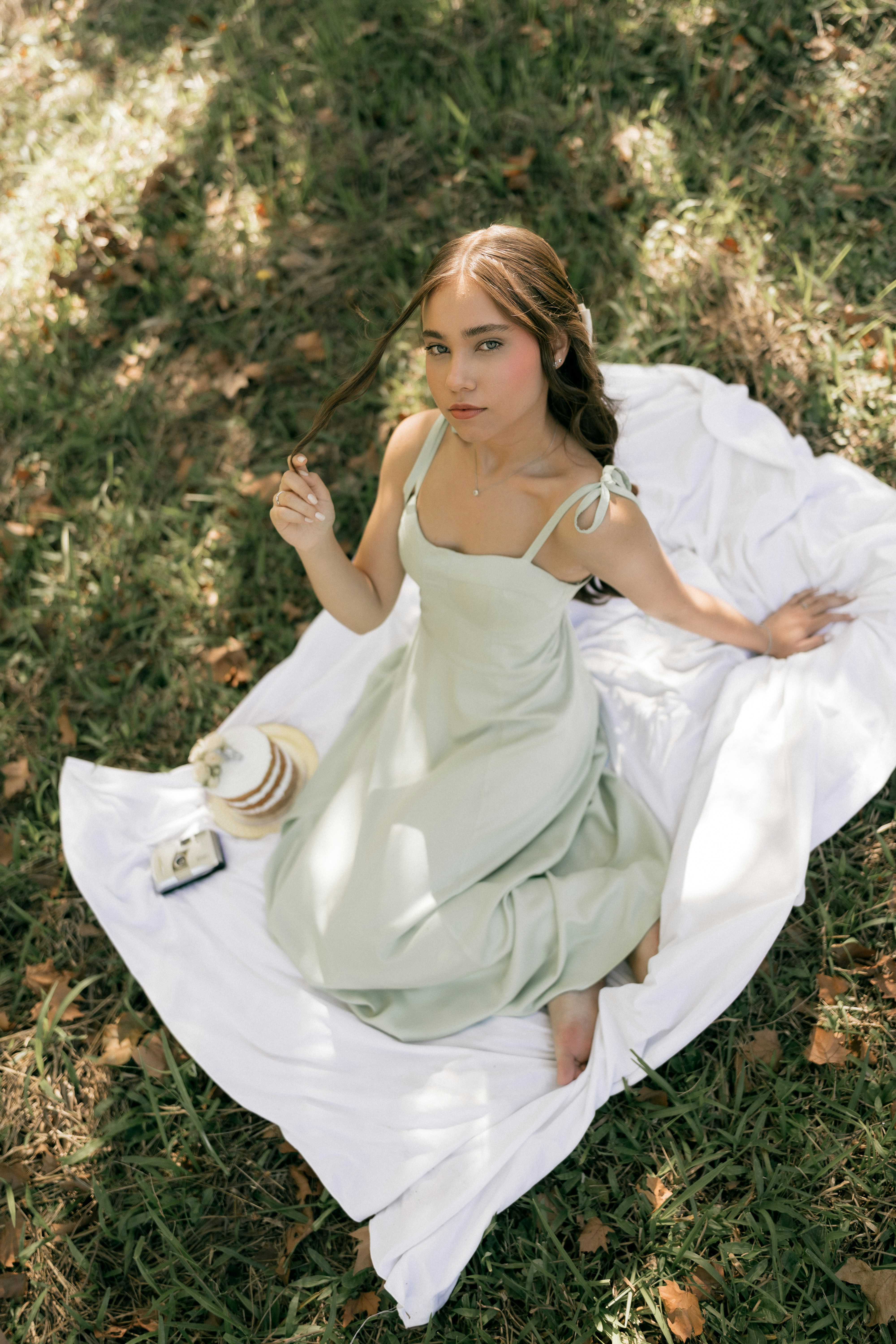 Silent Summer Bloom: A Portrait in Sunlit Grass