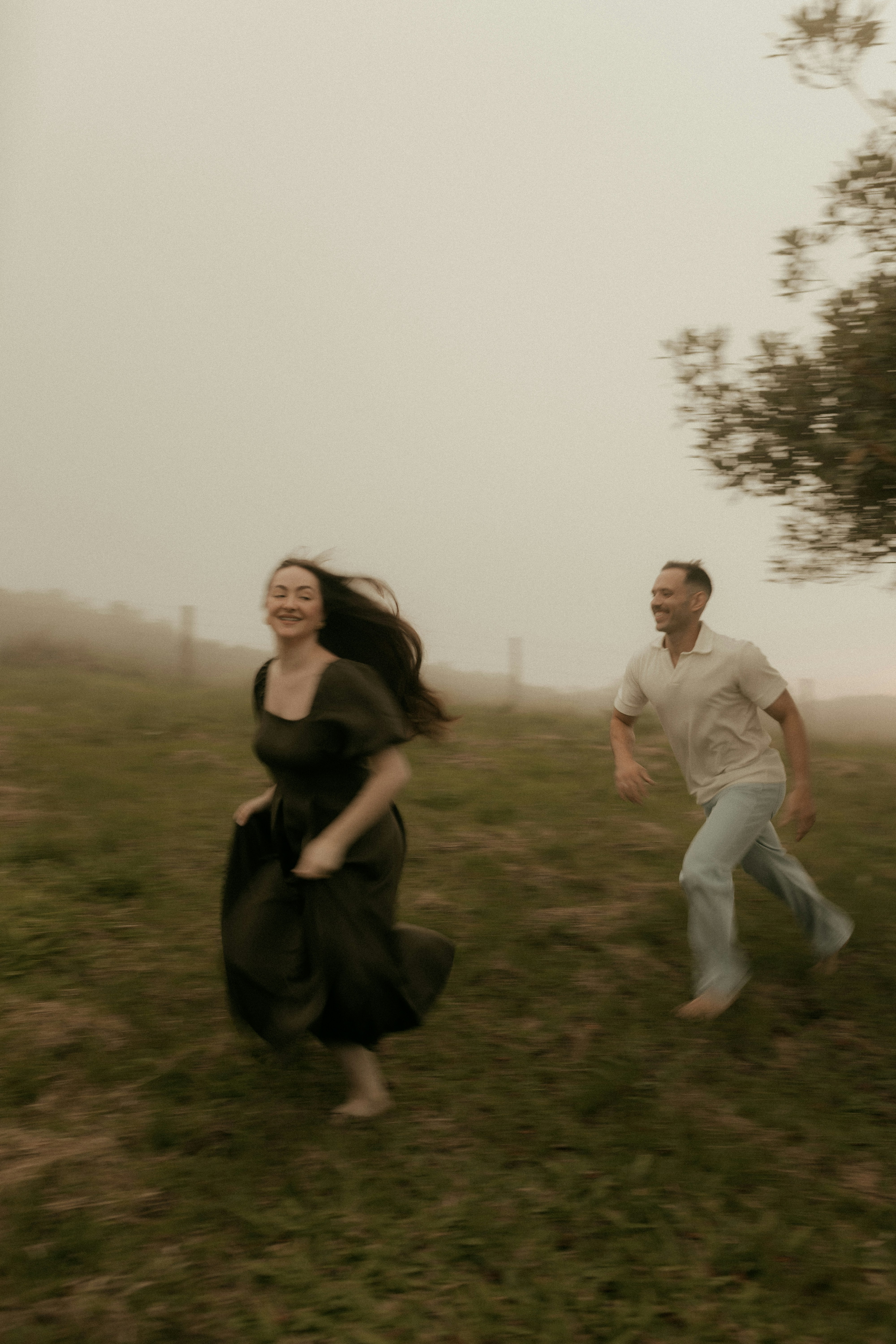 A Sunlit Chase: Lovers in a Wind-Warmed Field