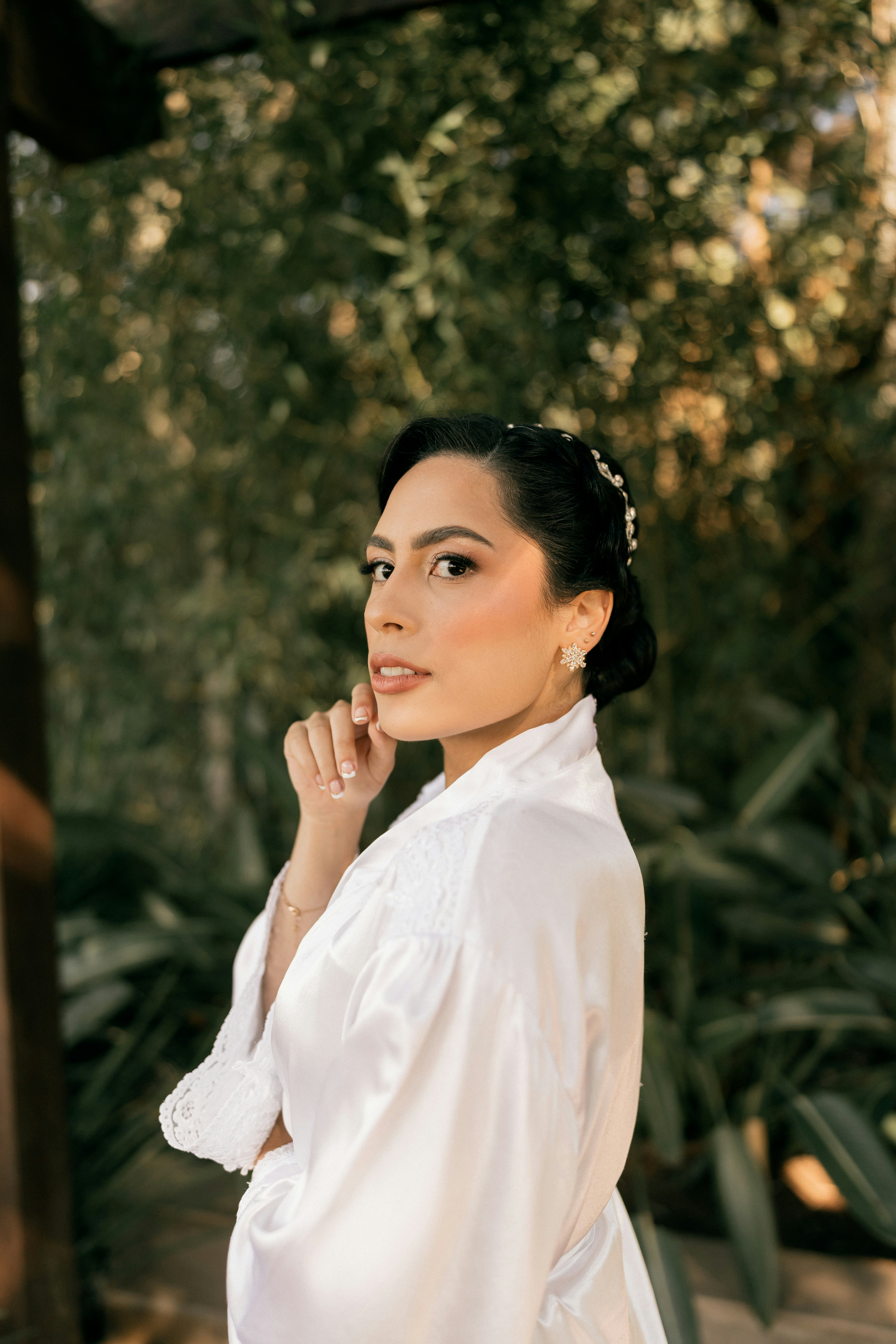 Portrait in Silk: an Elegant Moment in Soft Afternoon Light