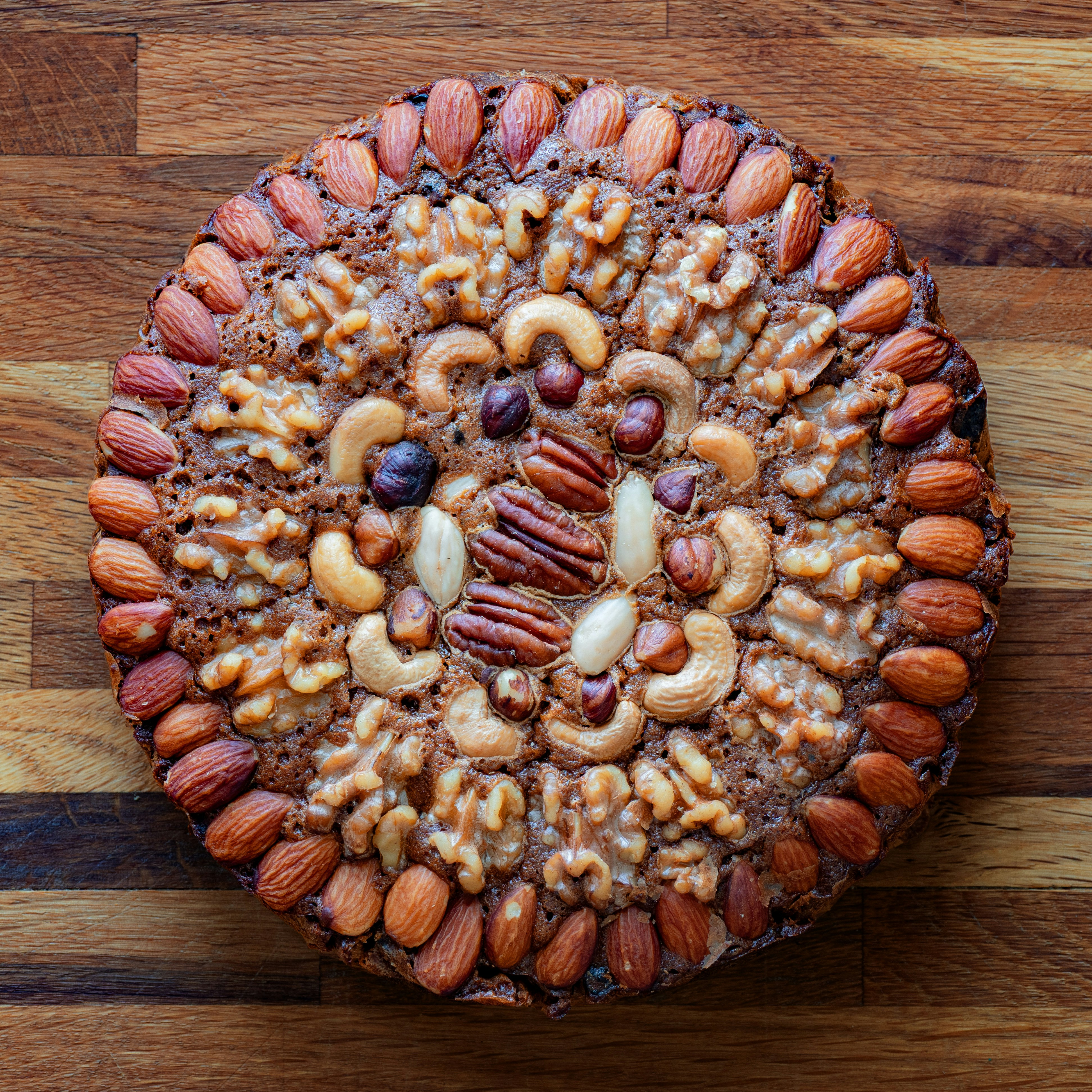 Golden Ring of Nuts: A Rustic Nut-Cake Portrait