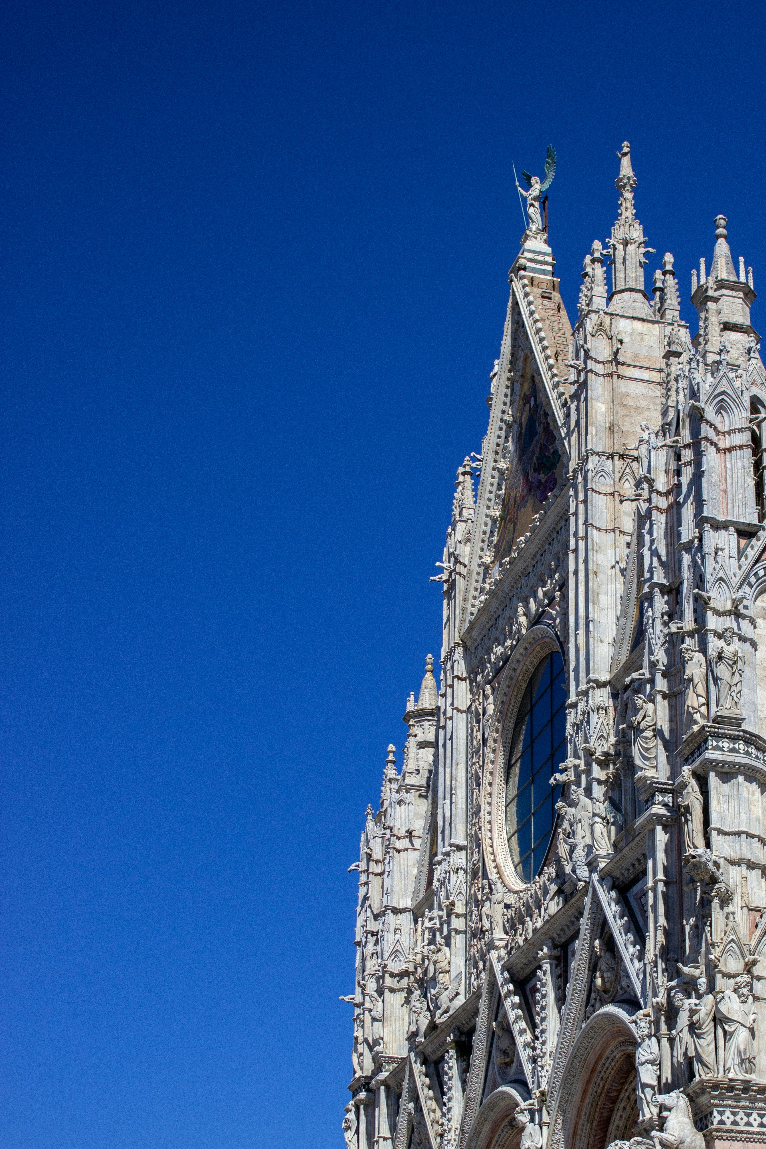 Gothic Cathedral Spire Reaching Toward a Cerulean Sky