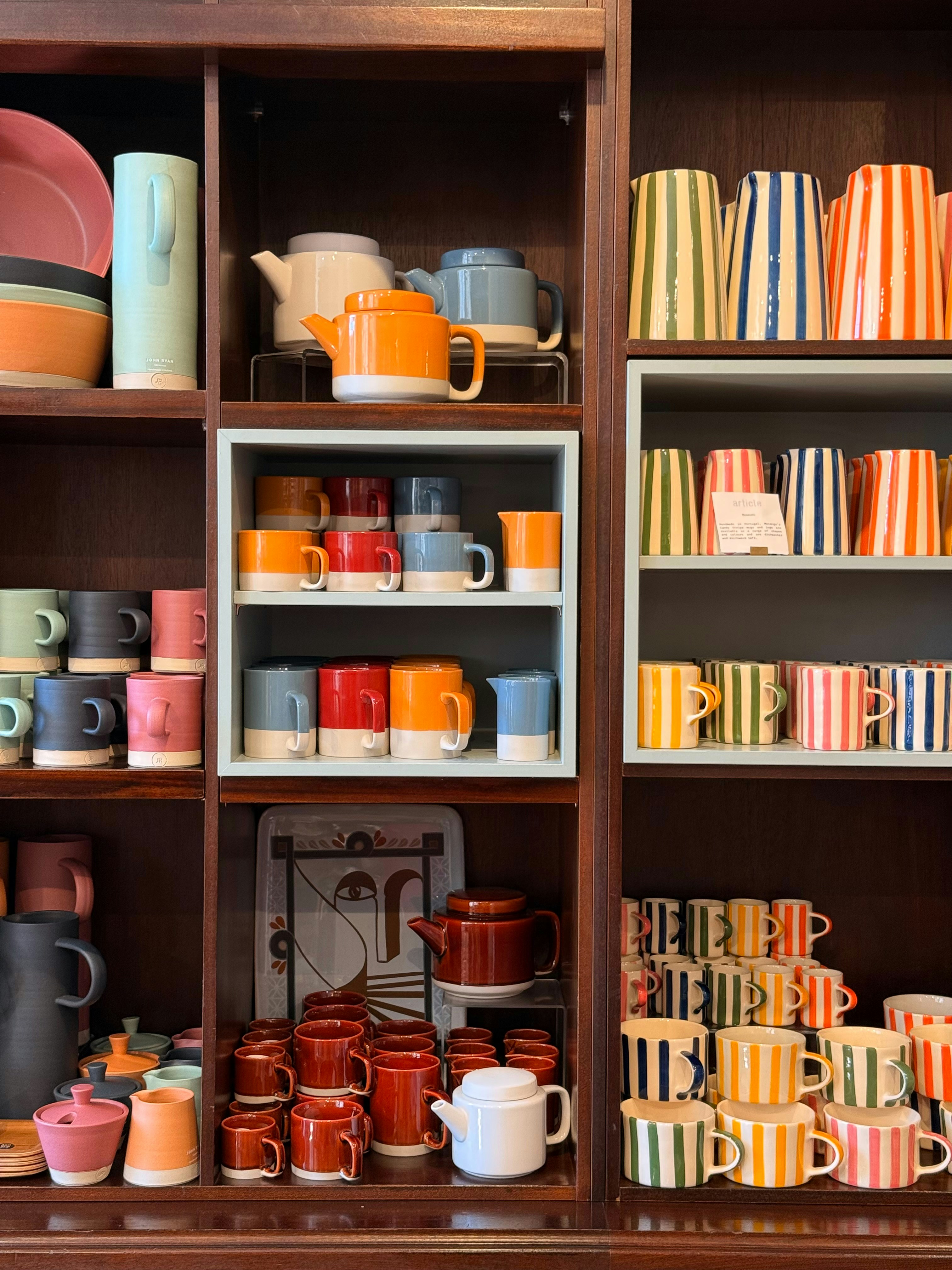 Colorful Ceramic Symmetry in a Shop Display