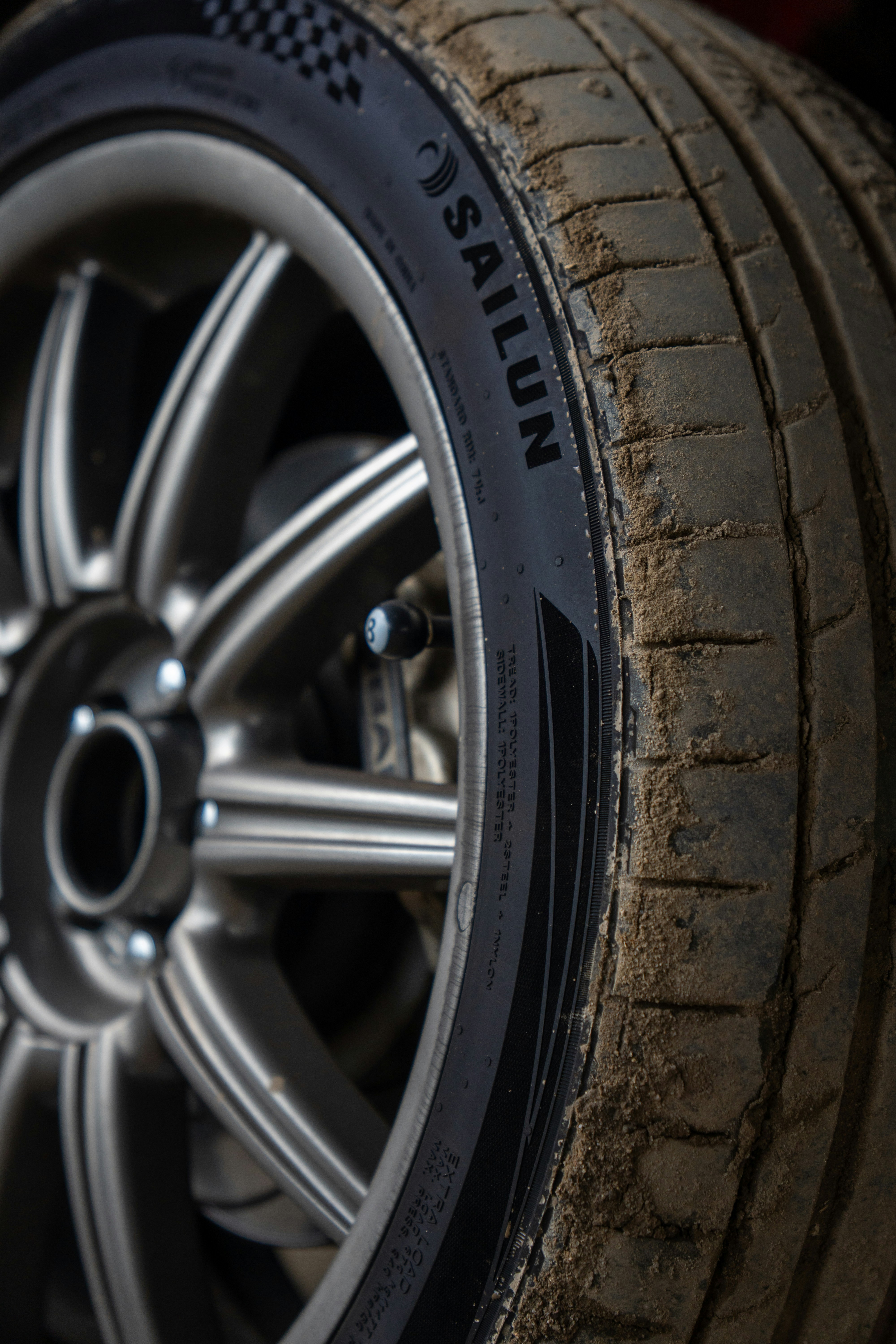 Rugged Tire and Alloy Wheel Close-Up