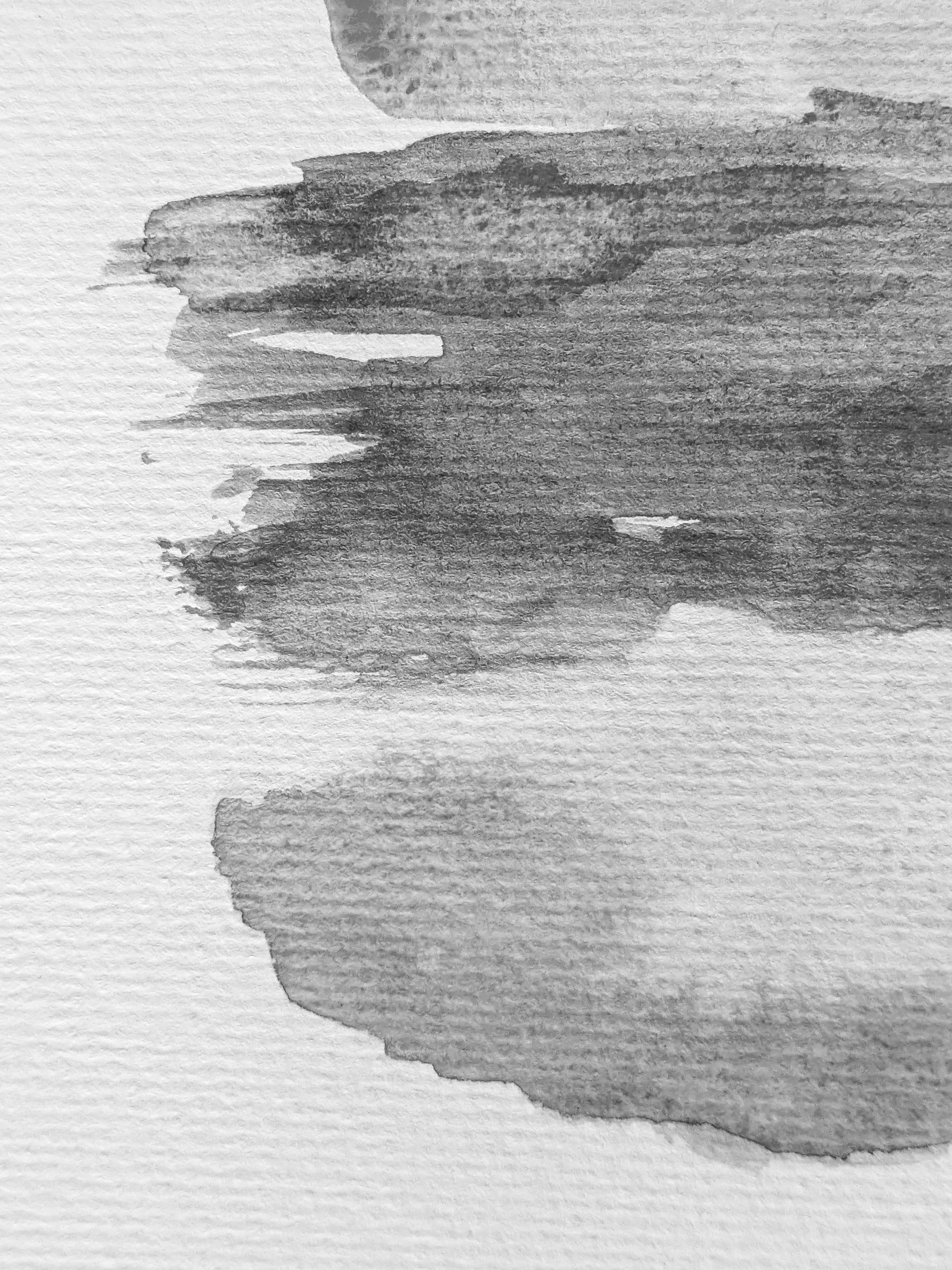 Monochrome Ink Strokes: Subtle Depth on Watercolor Textures