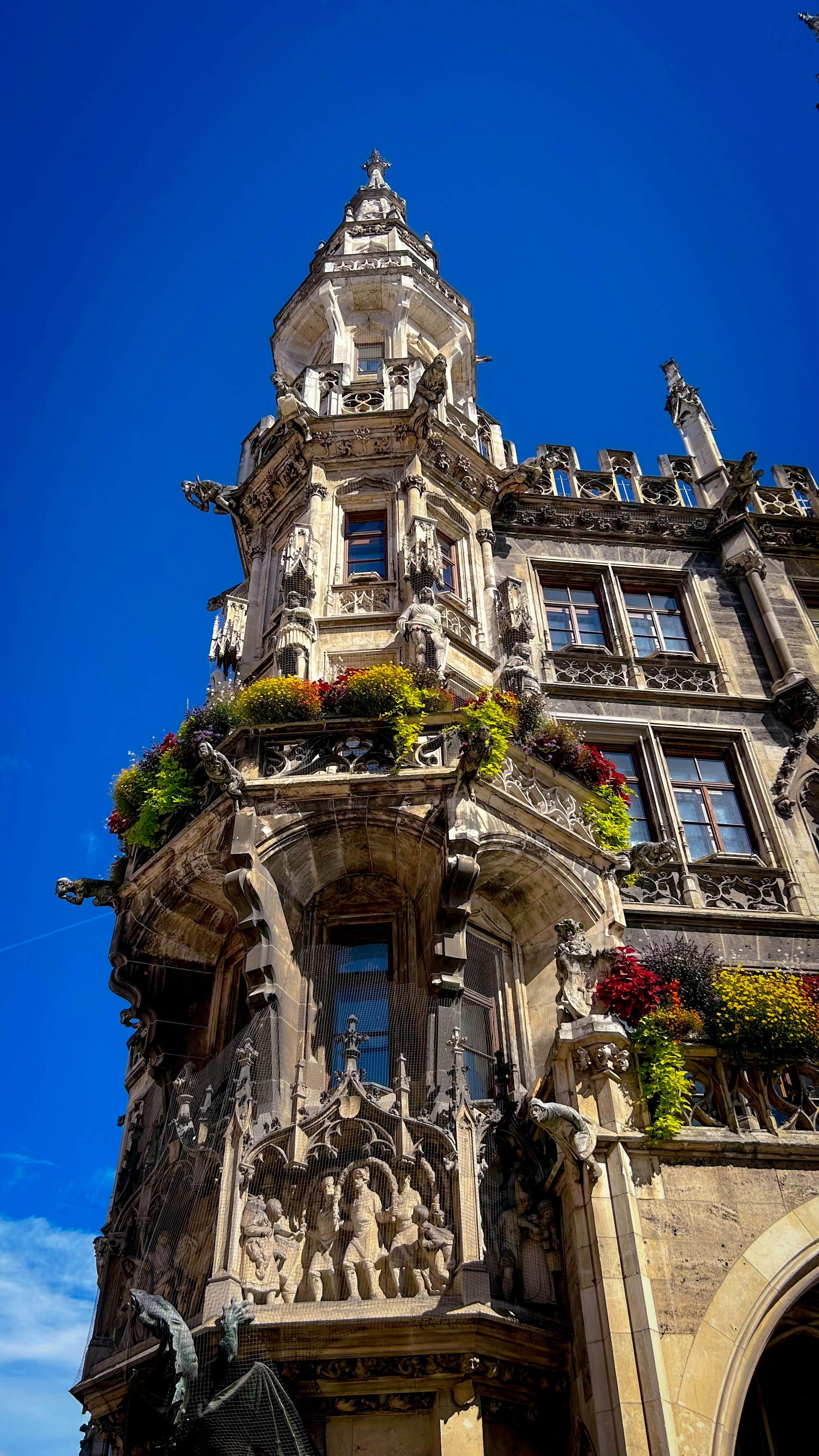 Ornate Baroque Spire Reaching Toward a Sapphire Sky