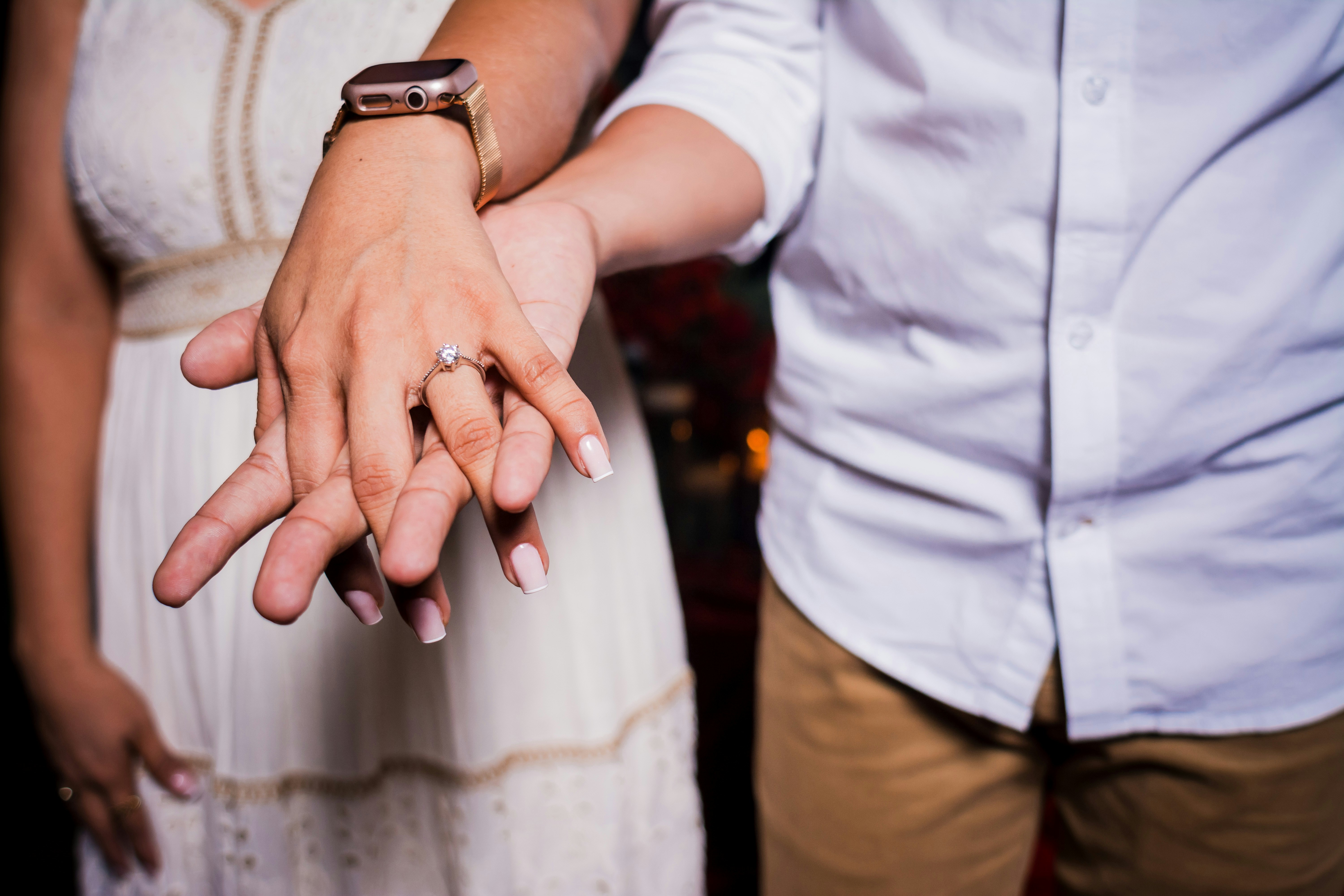 Entwined Hands: A Shared Moment of Commitment
