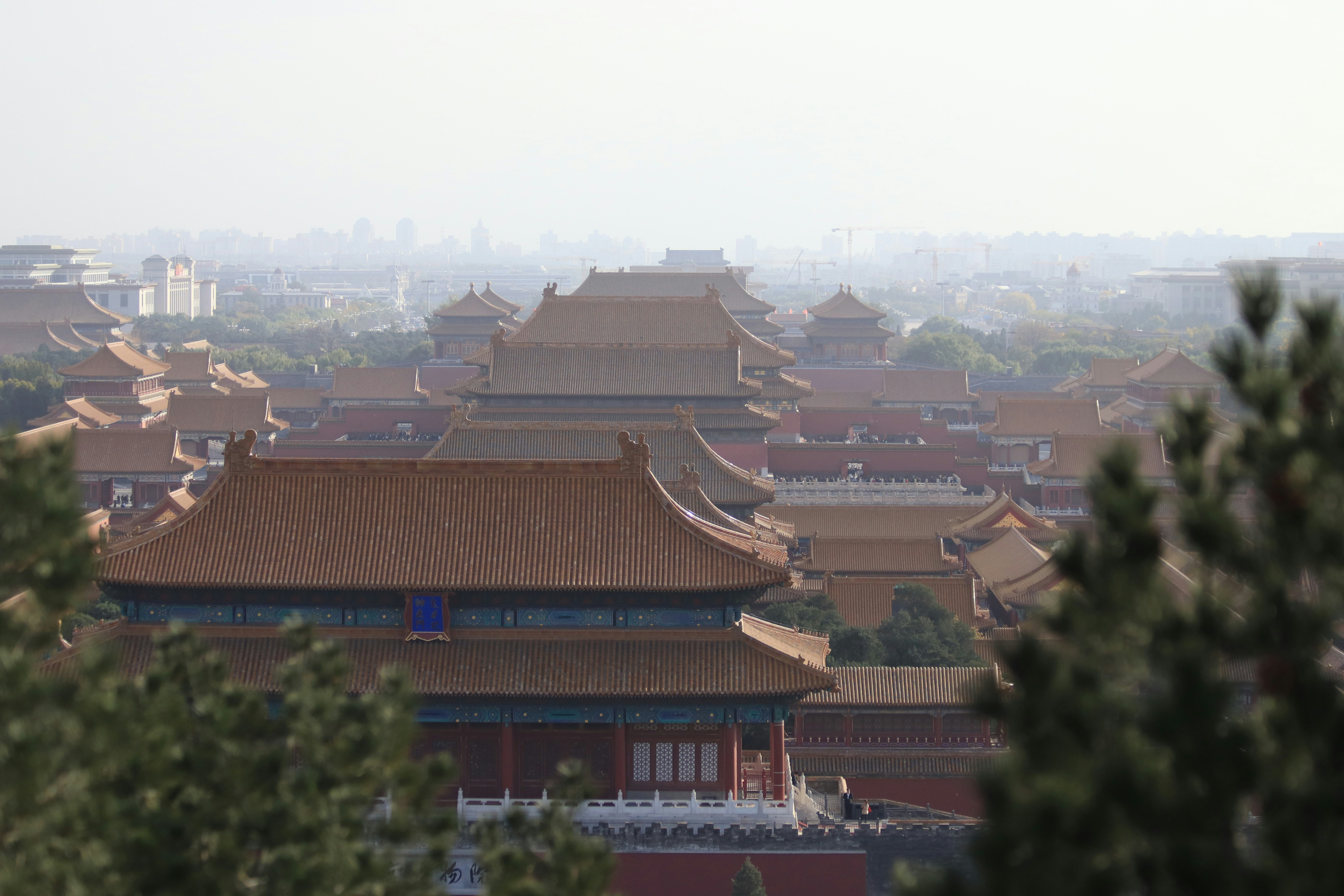 Temple Roofline Vista: A Quiet Dawn Over Imperial Eaves