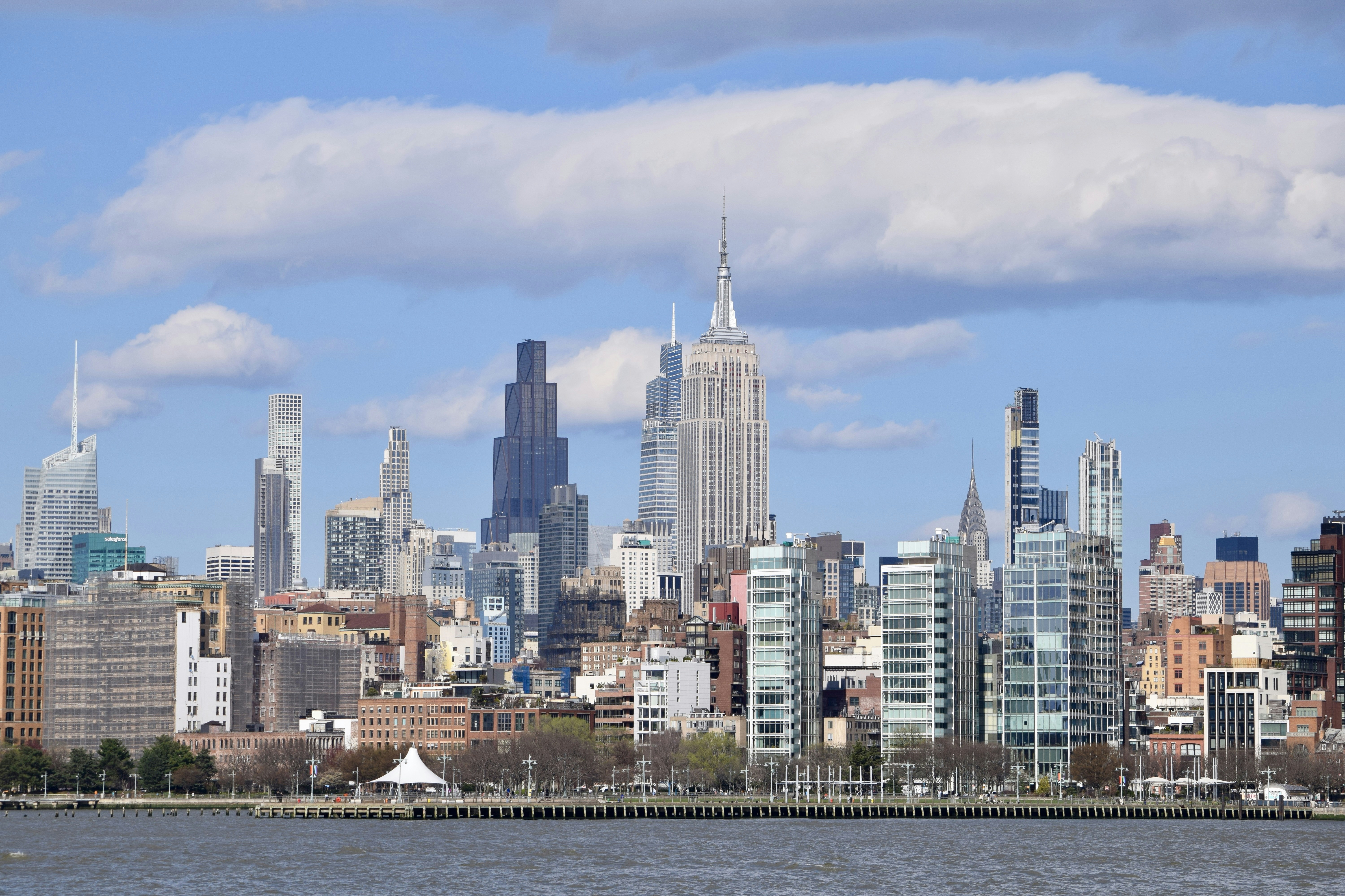 City of Towers Across the Water at Midday