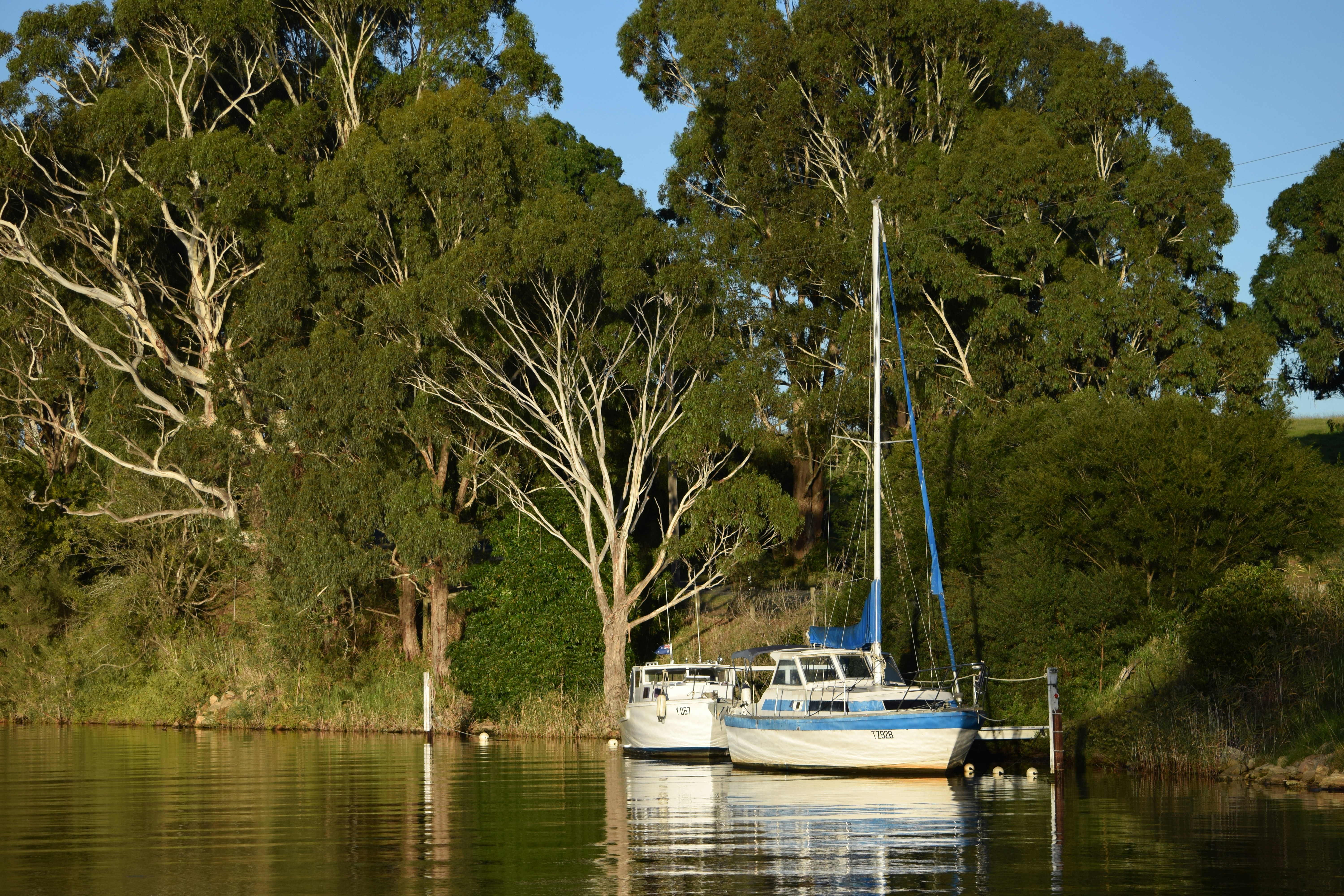 Sailboat Haven at Waterside Dusk