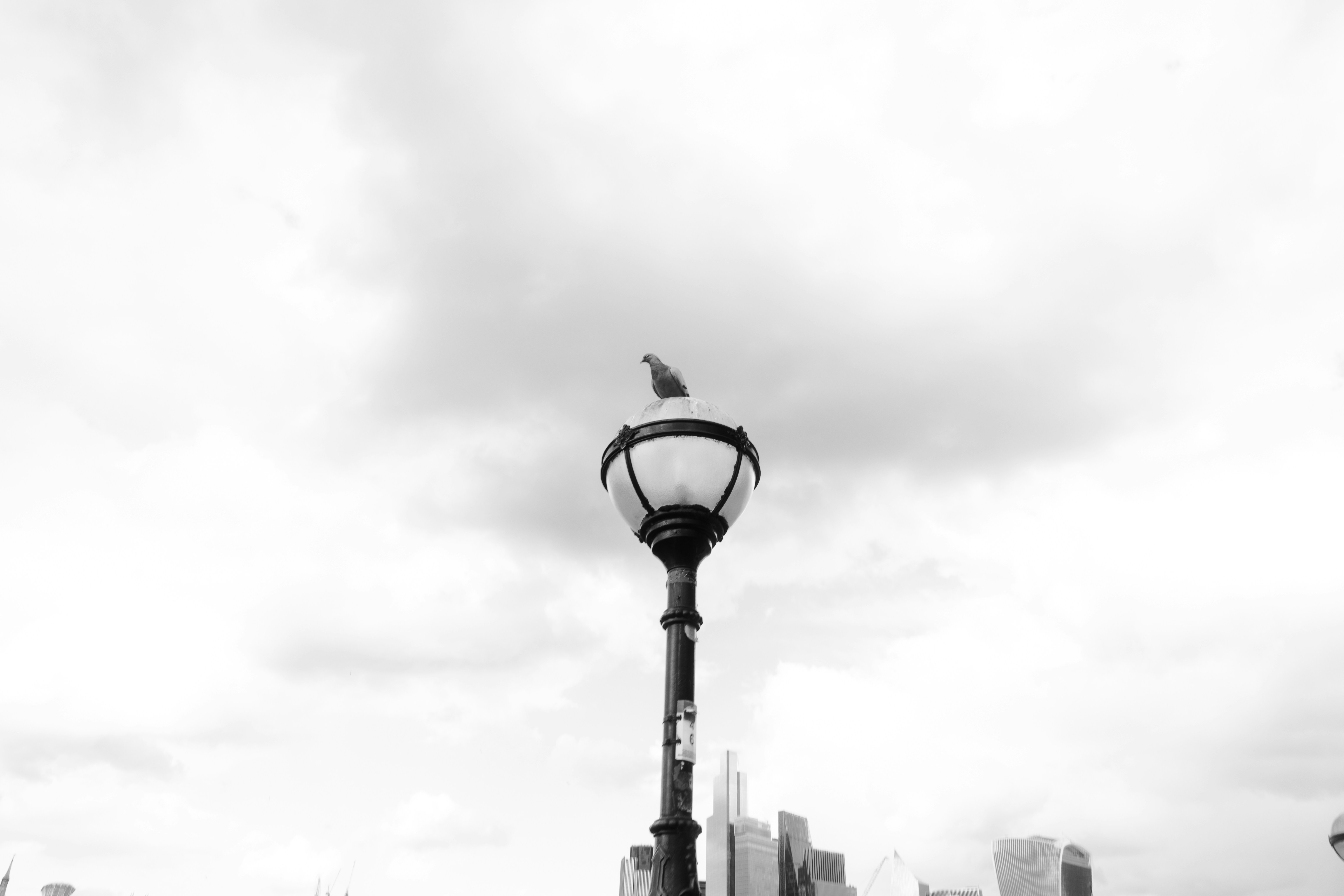 Pole of Perch: A Lone Lantern Surrounded by Sky