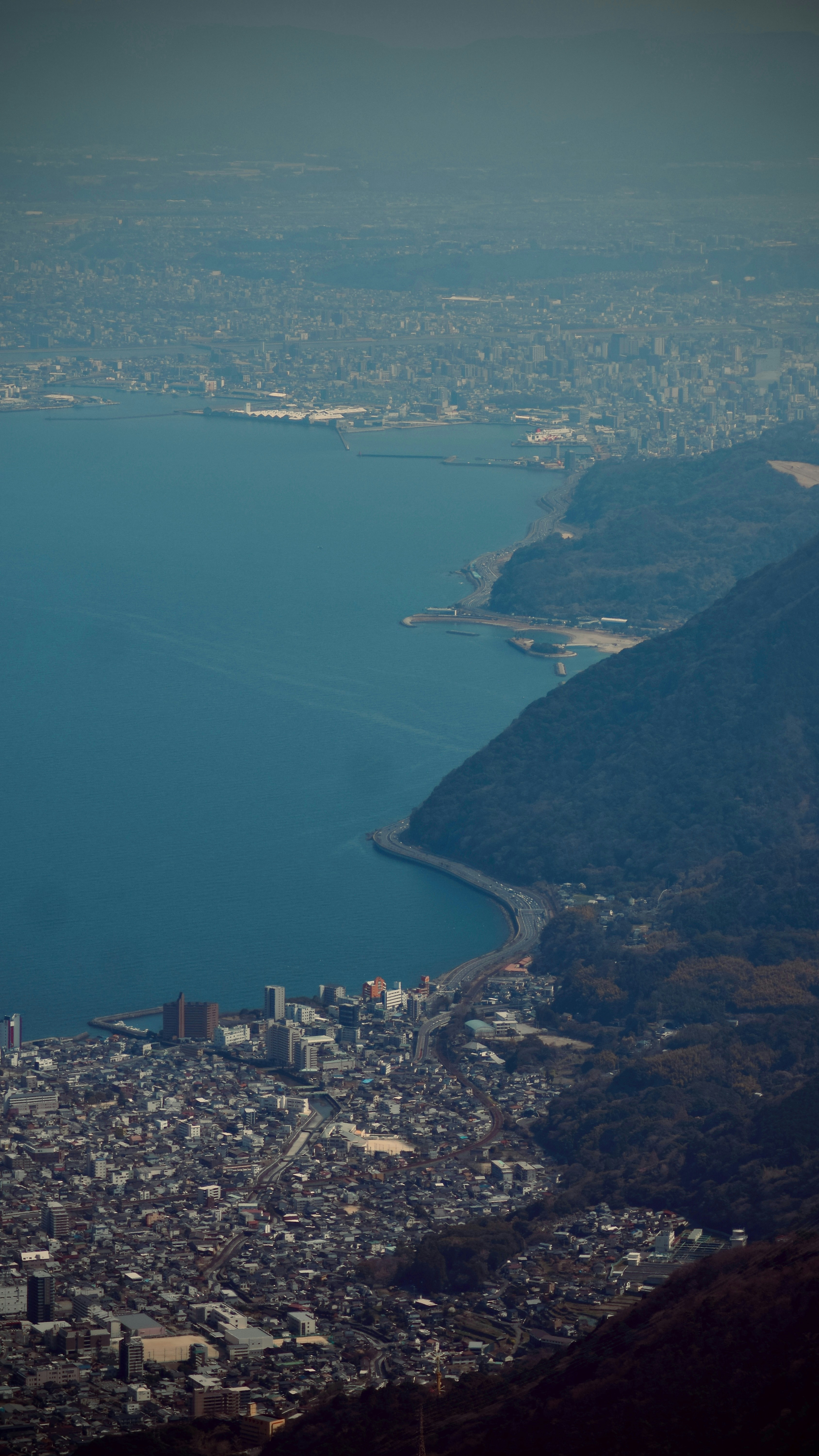 Coastal City from a Mountain Veil