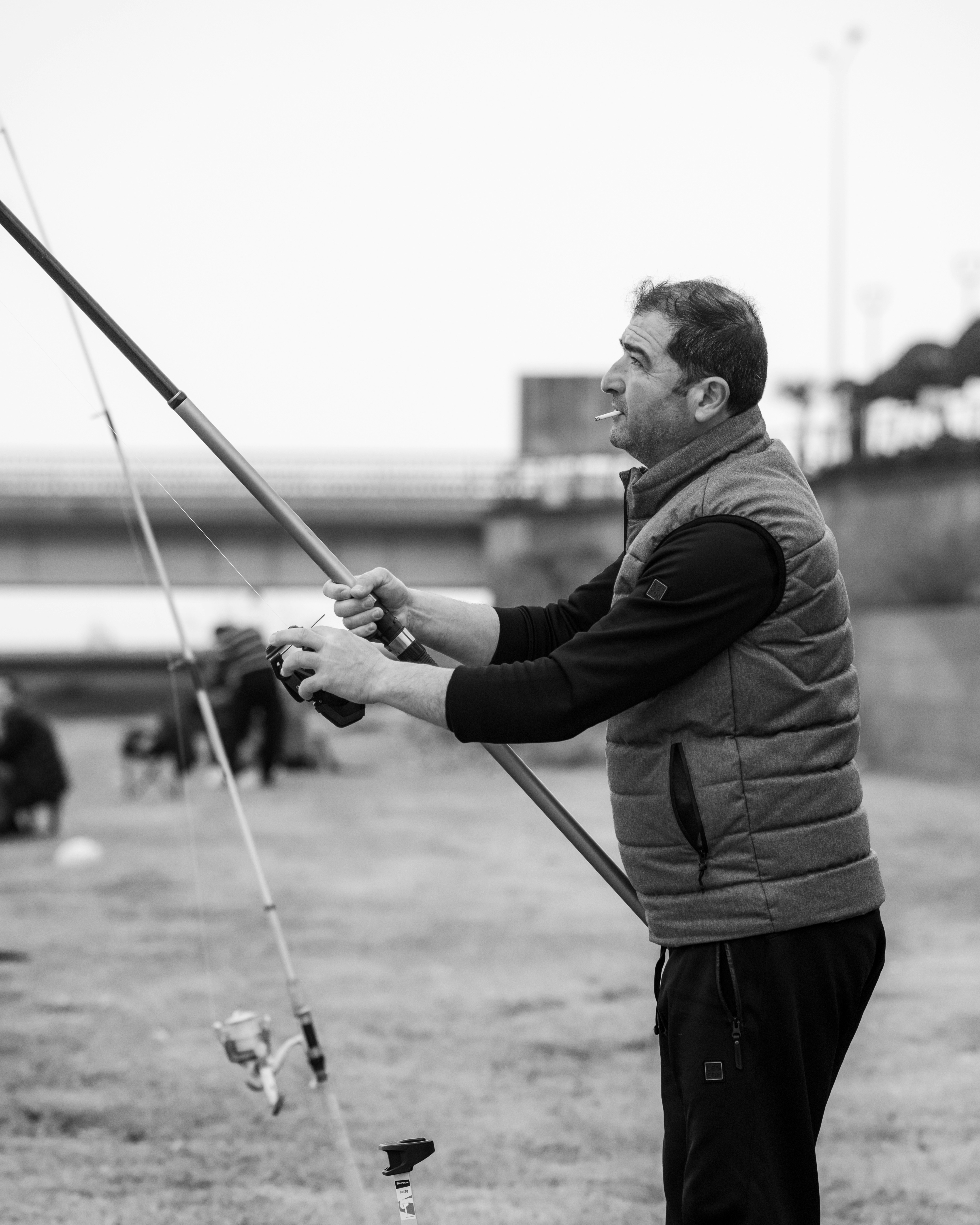 Silent Catch: A Quiet Moment with a Rod and Reel