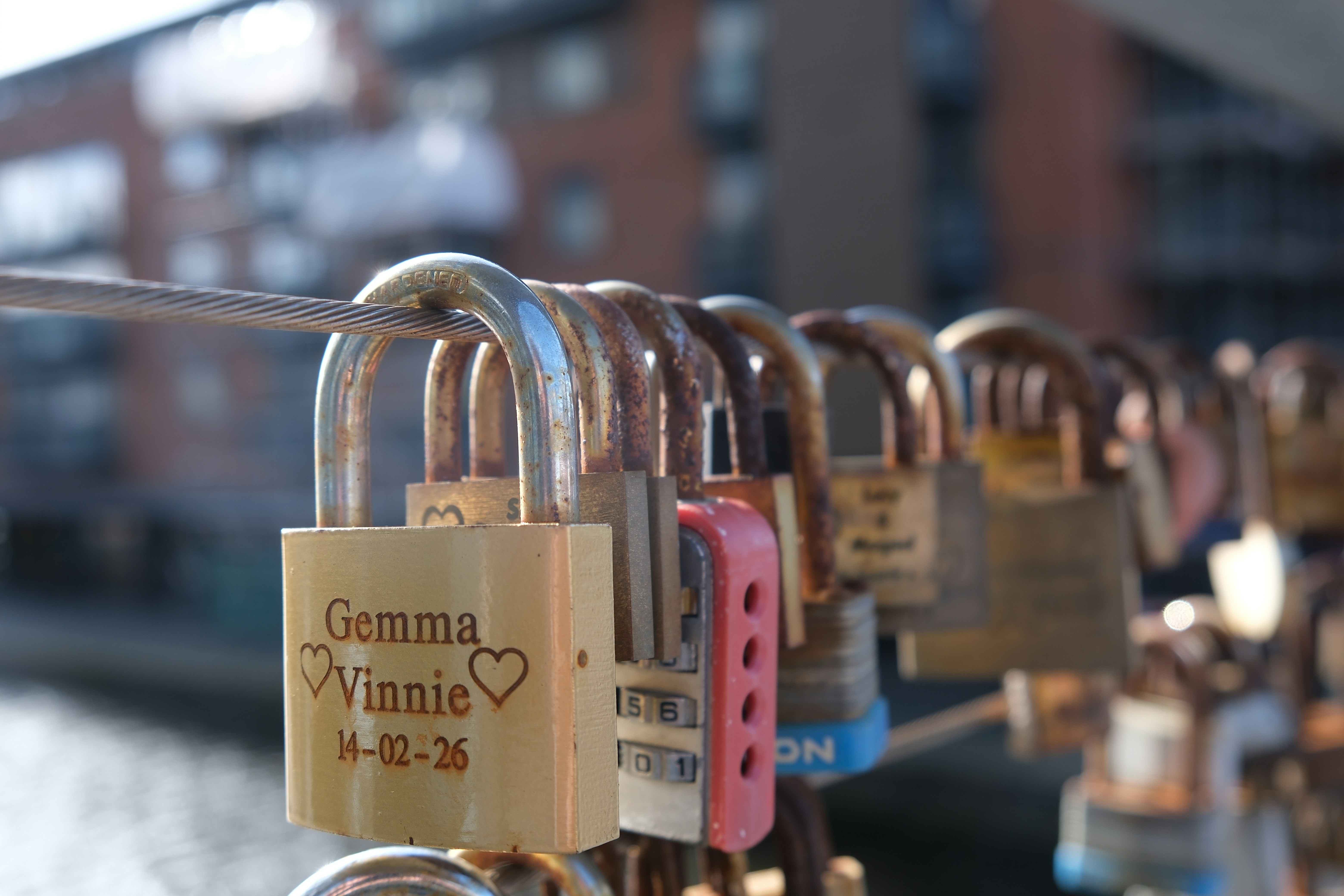 Love Locks on the Bridge: Inscribed Keys and Weathered Metal