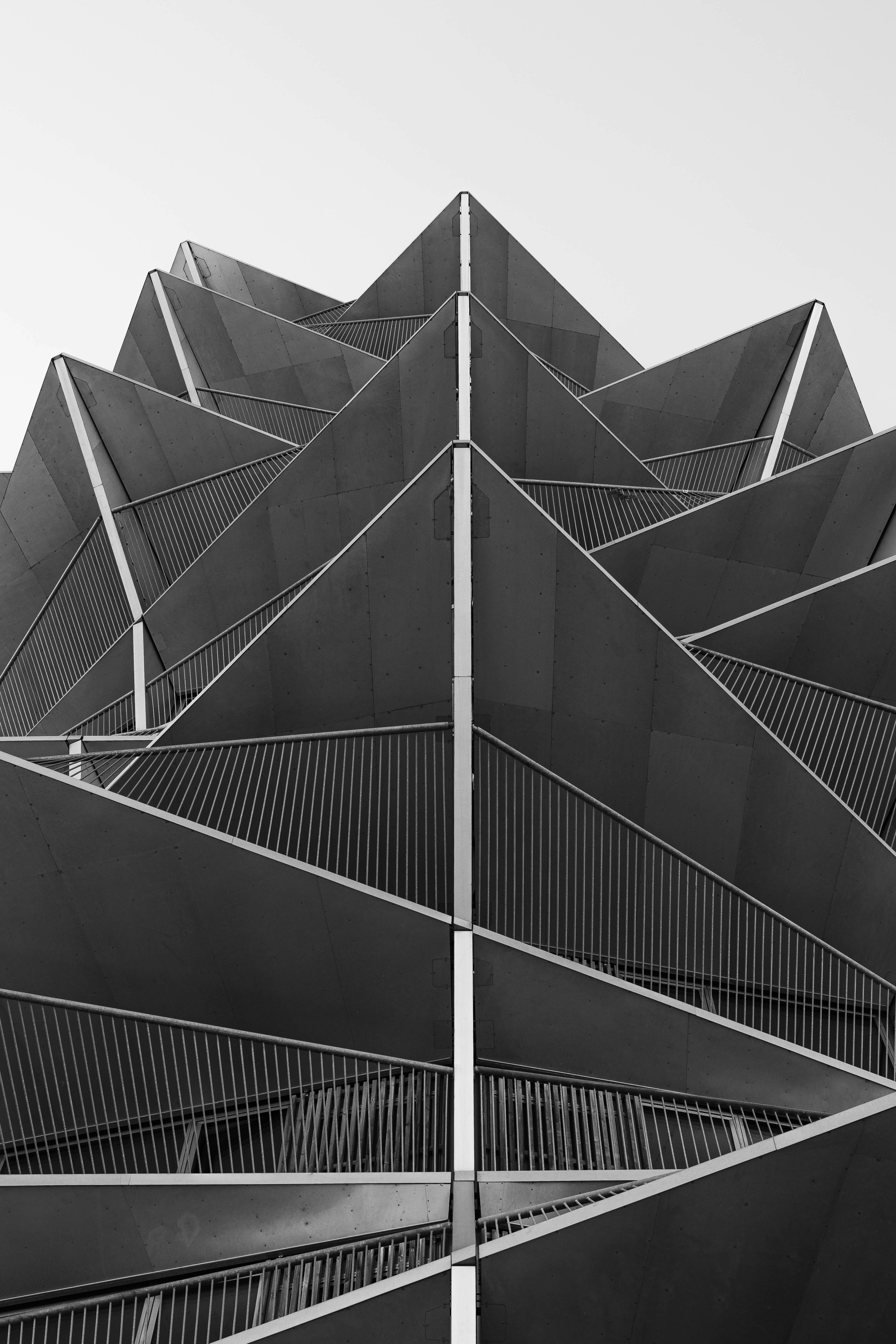 Converging Angles: A Staircase of Concrete Triangles