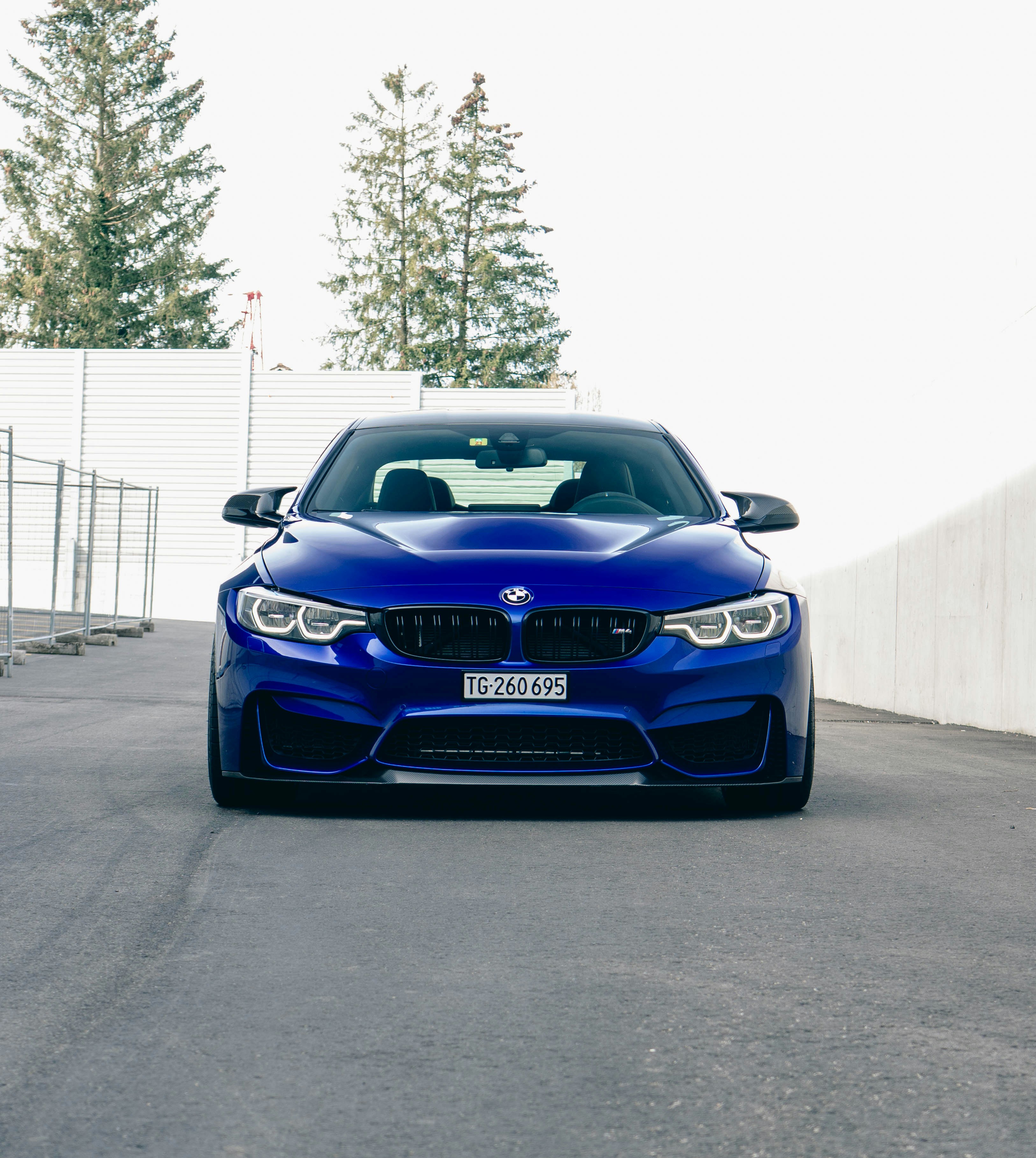 Blue Thunder: Front-and-Center BMW Z4 Stance in an Industrial Calm