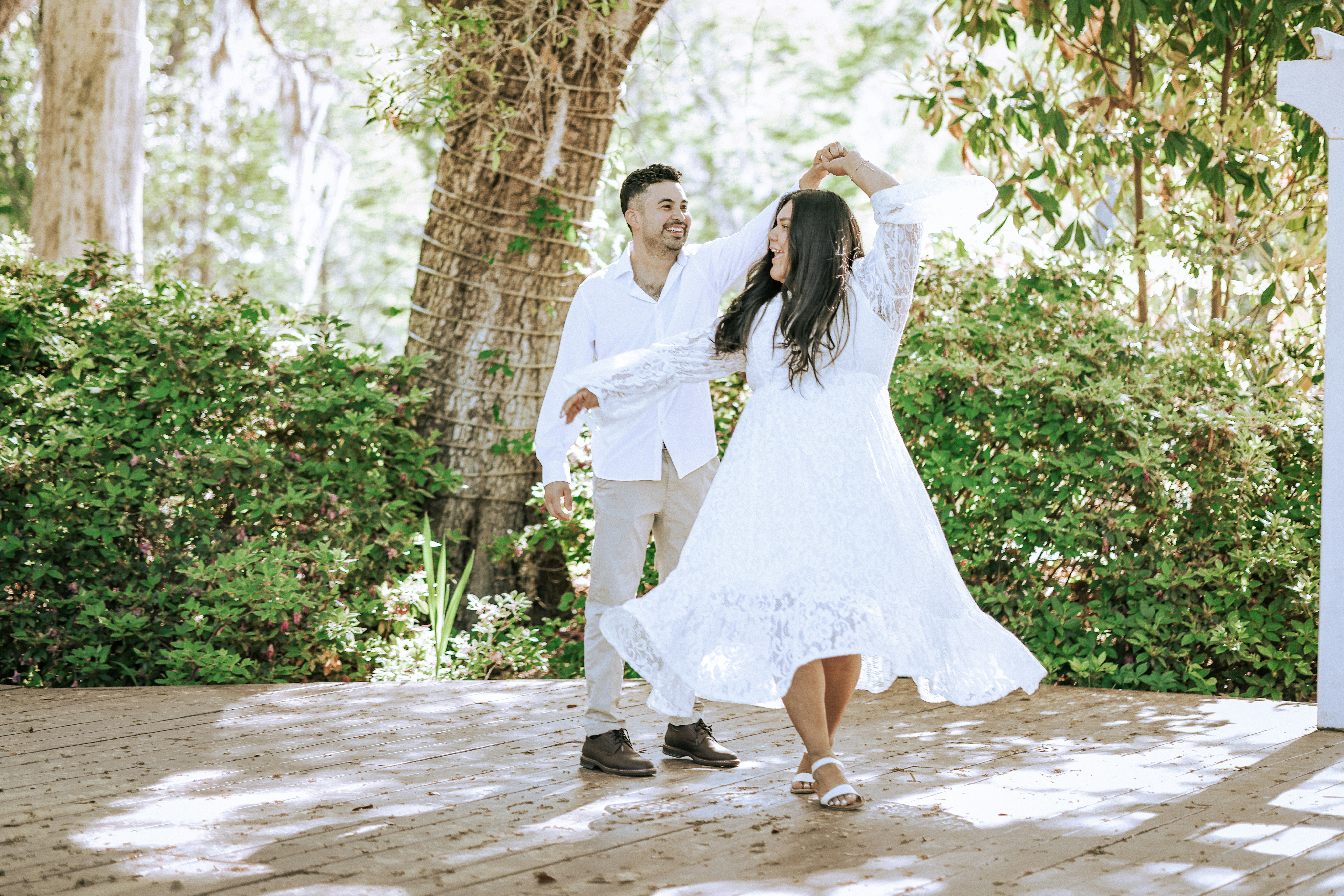 Dappled Dance Under the Garden Canopy