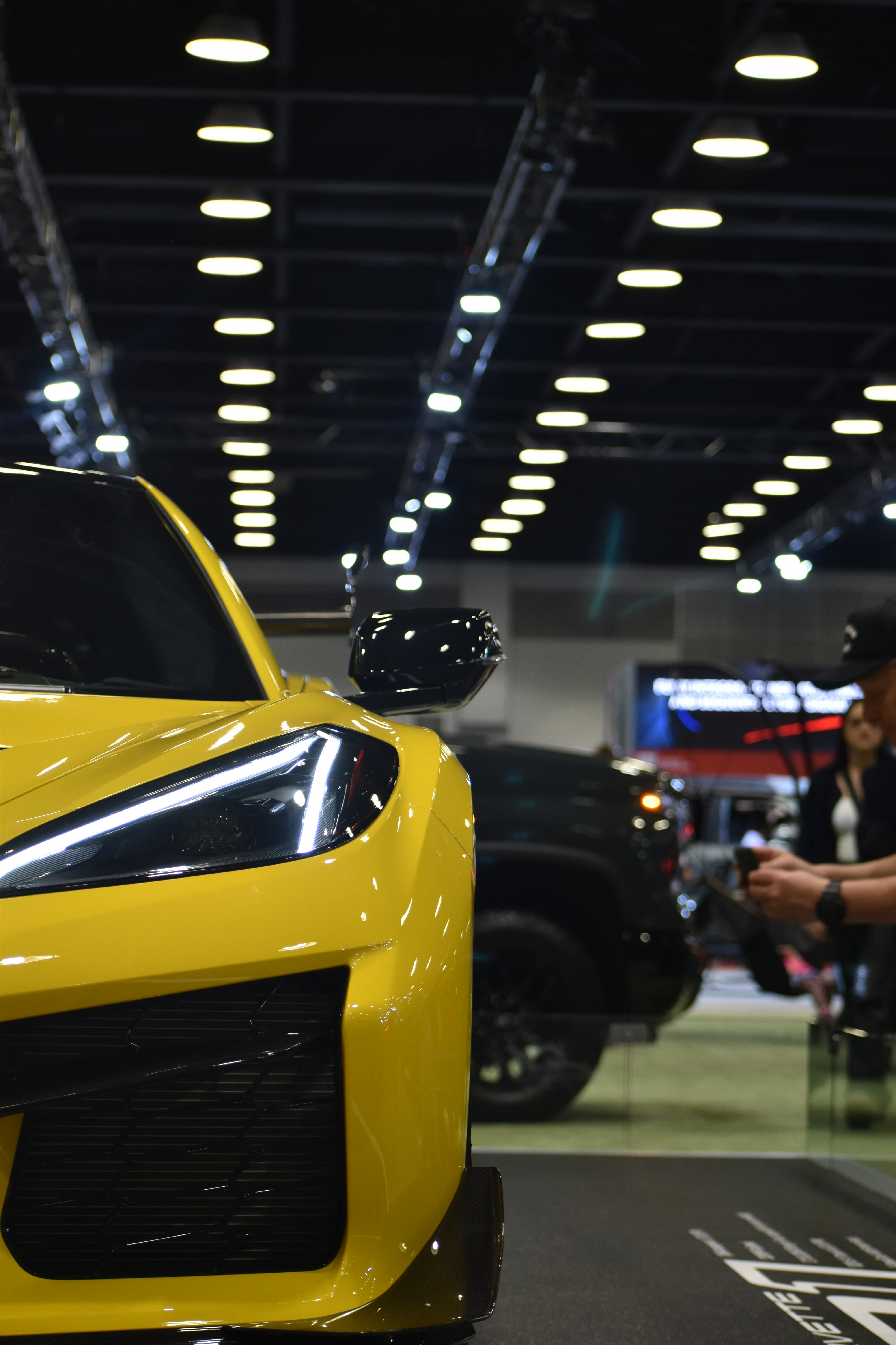 Yellow Velocity: A Car at the Edge of the Frame