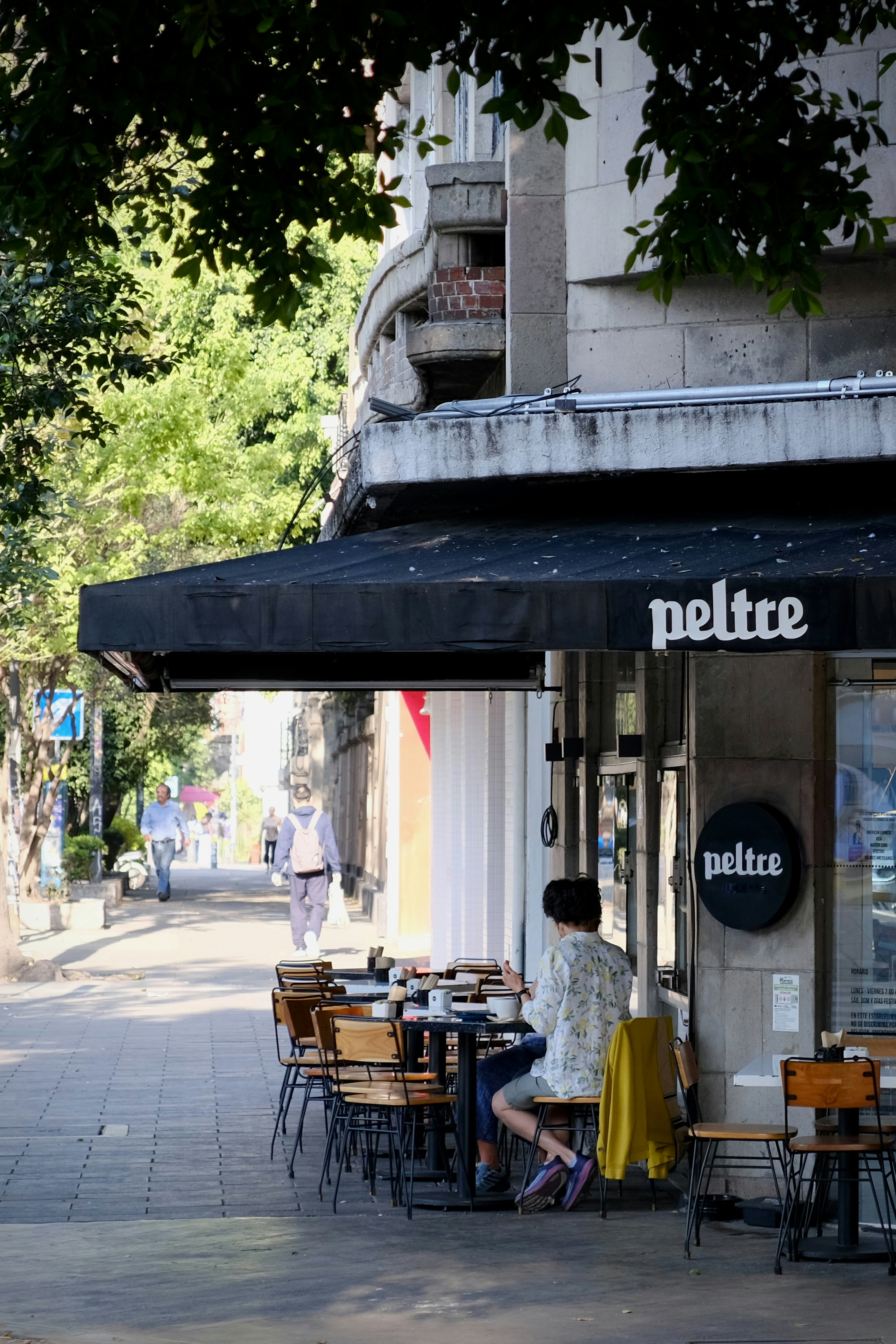 Sidewalk Café in the Shade