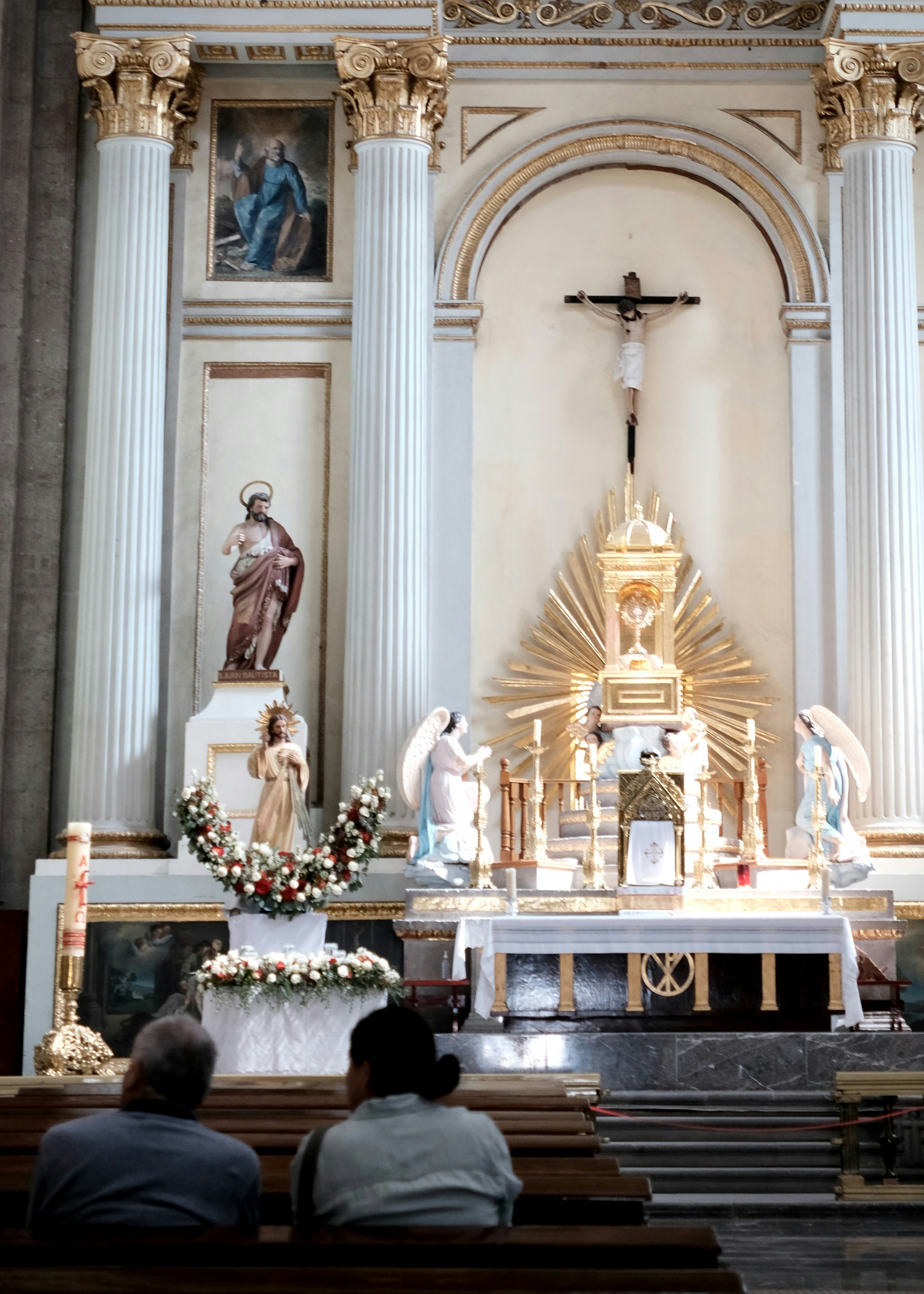 Sanctuary Glow: An Altar Framed by Light and Stone