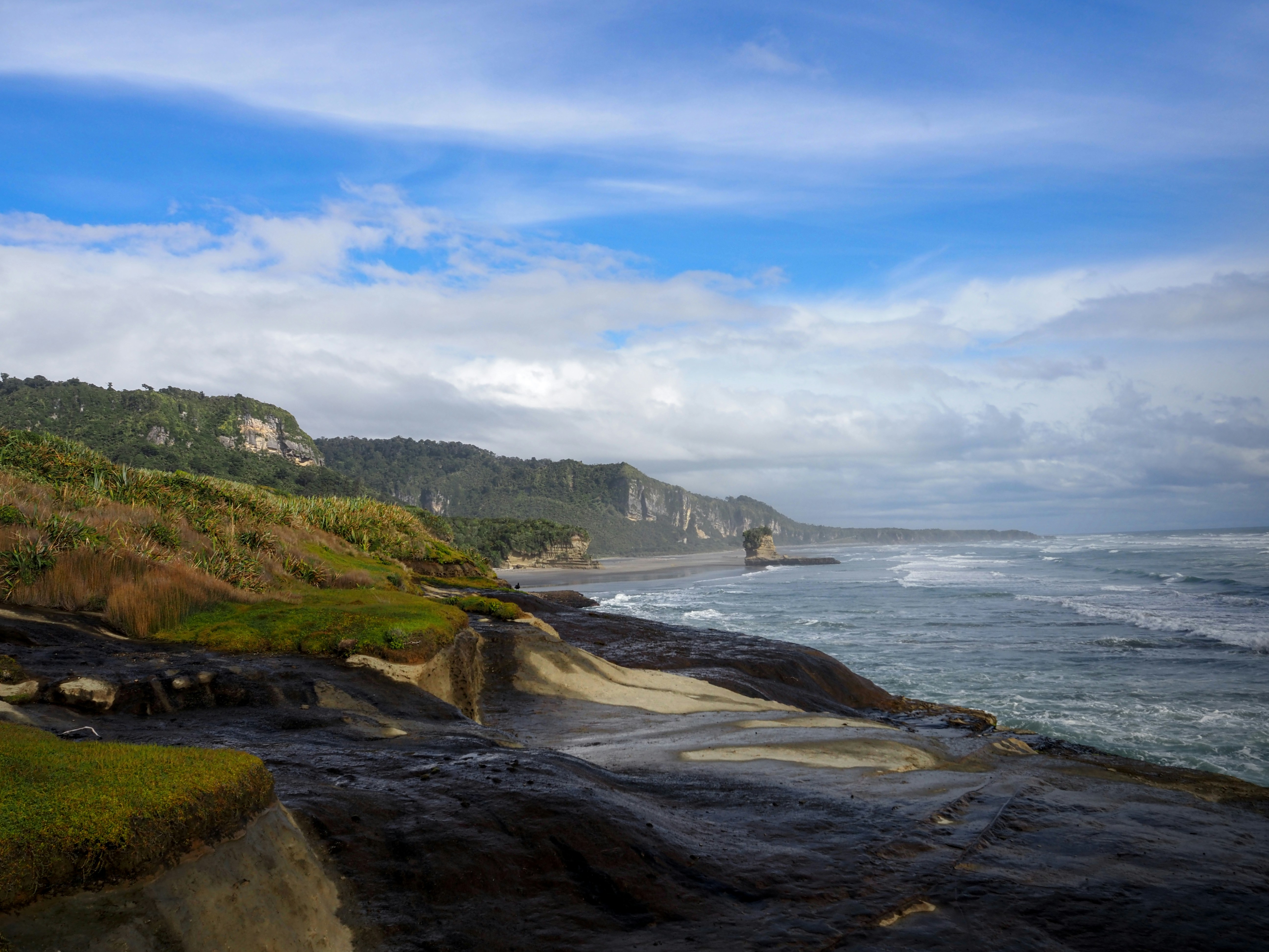 Clifftop Coastline Under Open Sky