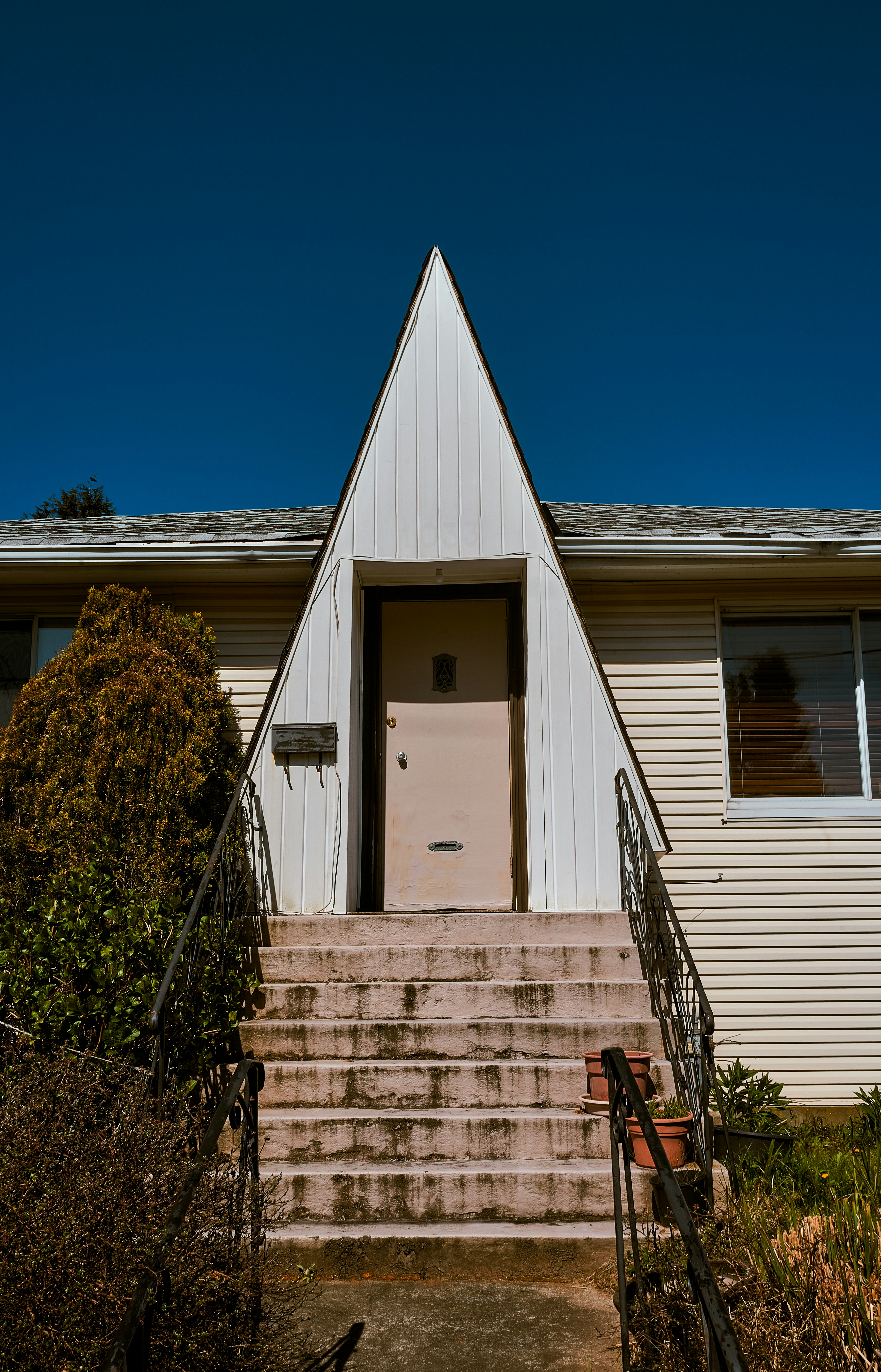 Geometric Chapel over Concrete Steps