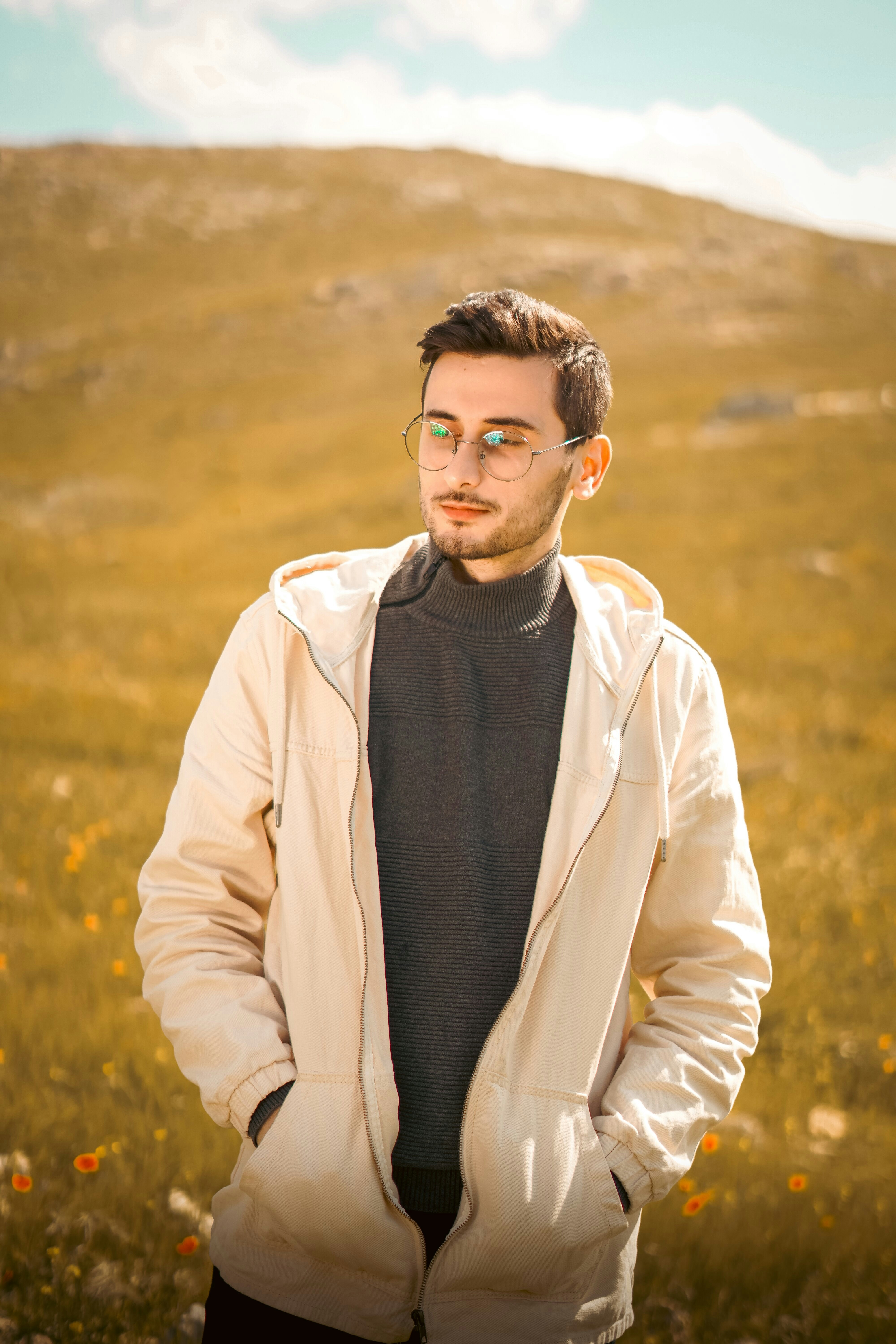 Sunlit Resolve in a Golden Field