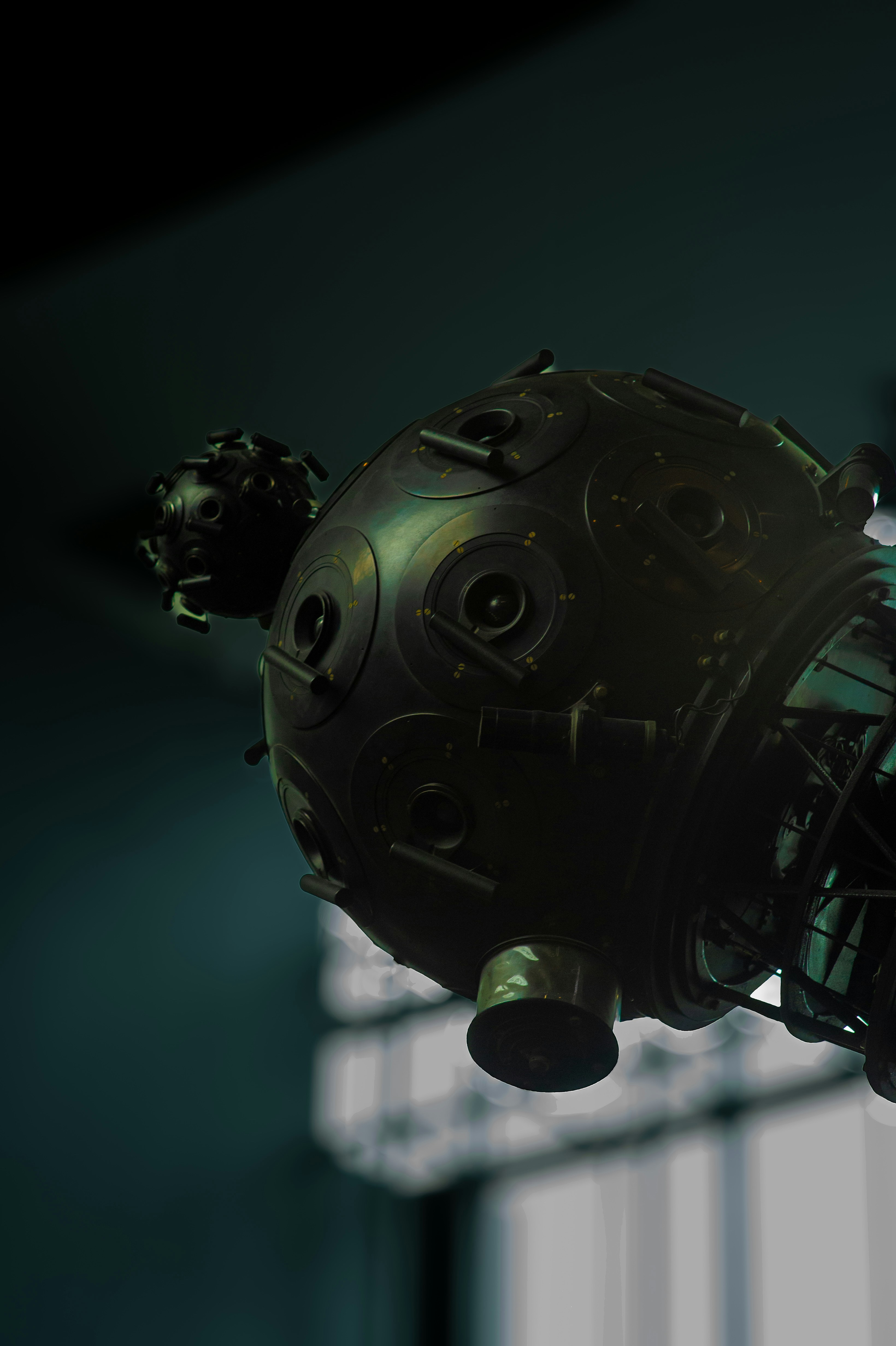 Orbital Sentinel: A Weathered Probe in Moonscape Light