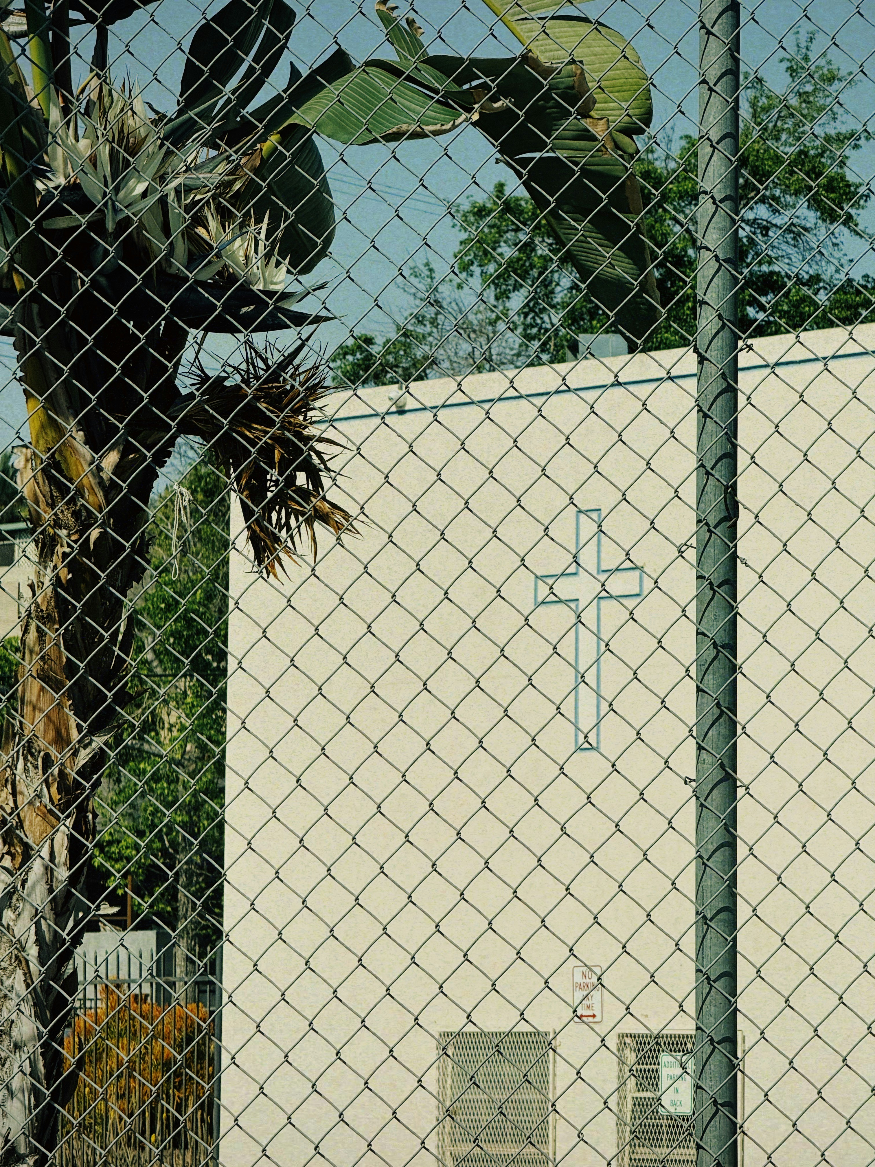 Crossing Boundaries: A Fence Framing Light and Shadow