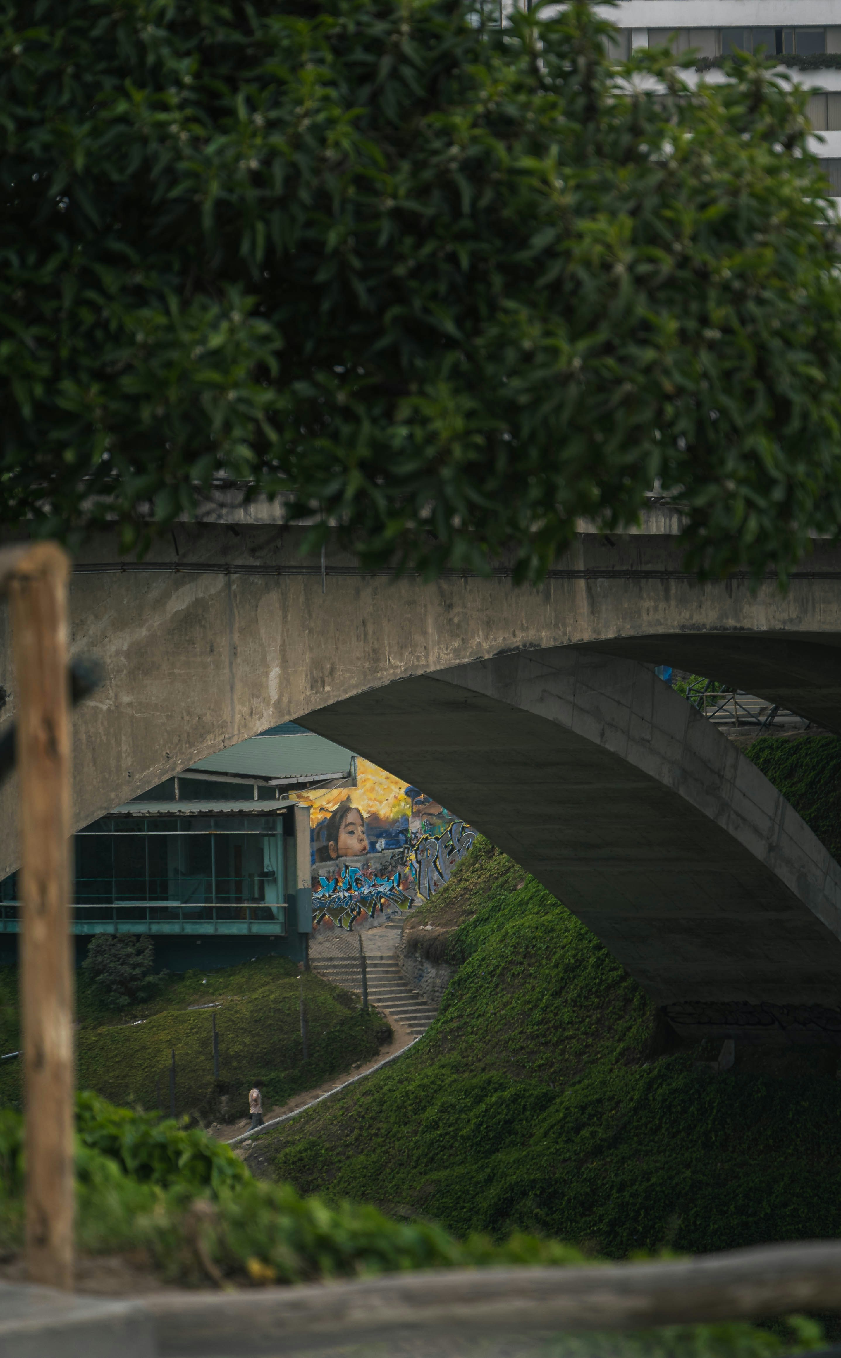 Bridge Arch with Graffiti Corridor Beyond
