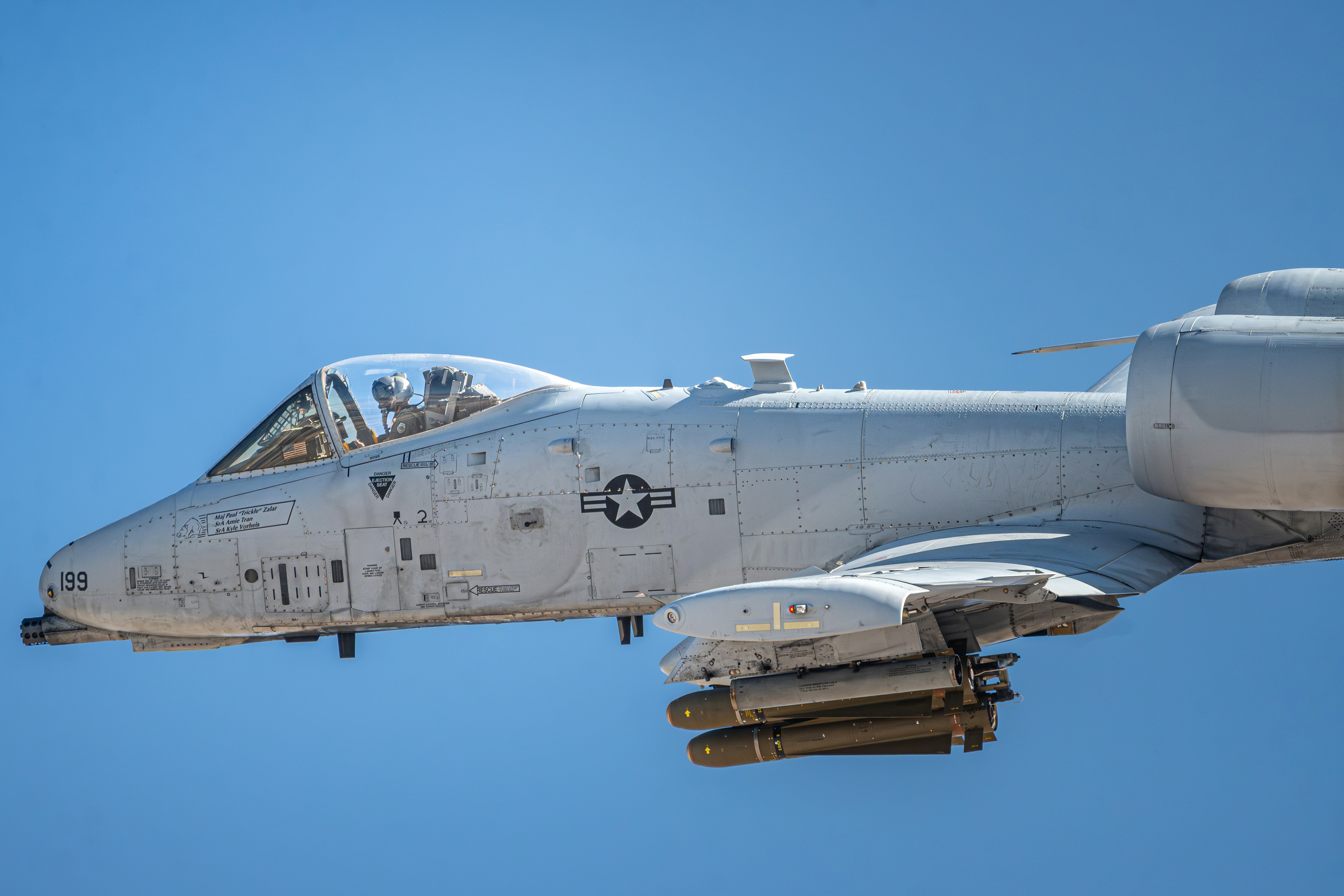 Silent Wings: Side-Profile of a Navy A-6 Style Attack Jet in Flight